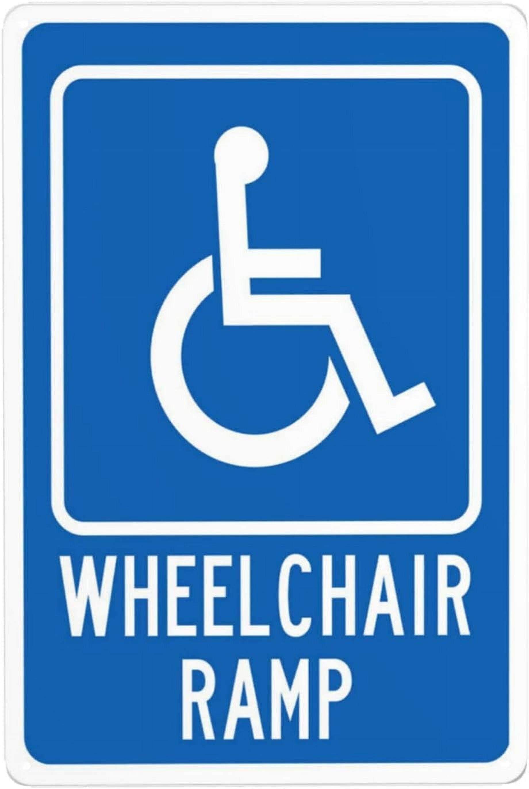 Handicap Visitor With Graphic Metal Warning Signs, Cautions Security ...