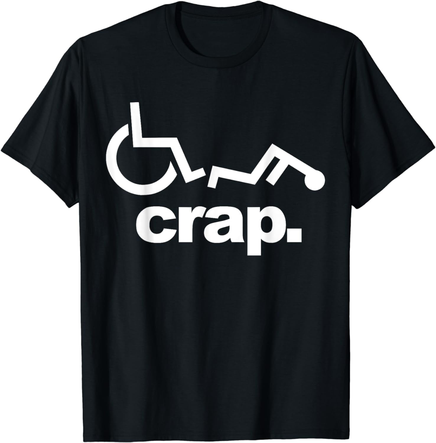 Handicap Wheelchair Funny Wheelchair Fall T-Shirt - Walmart.com