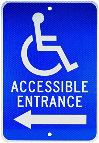 Handicapped Entrance in Rear Notice 12"x8" Left Arrow - Walmart.com