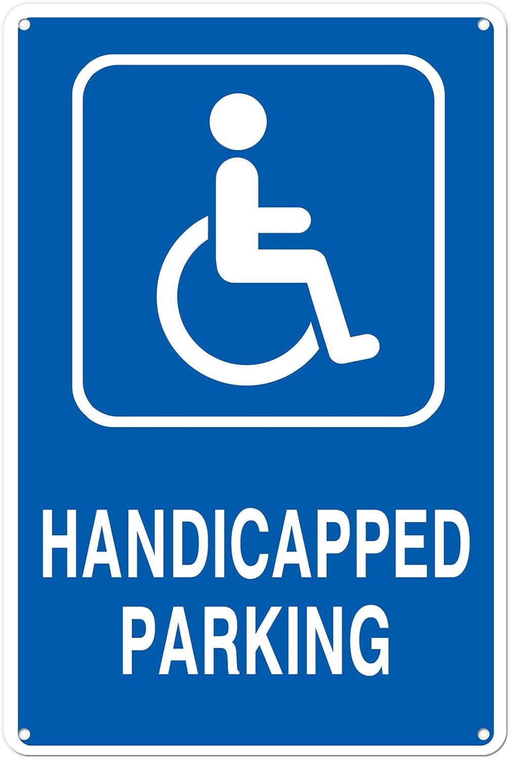 Handicapped Parking Sign - Aluminum - Engineer Grade Metal Handicap ...
