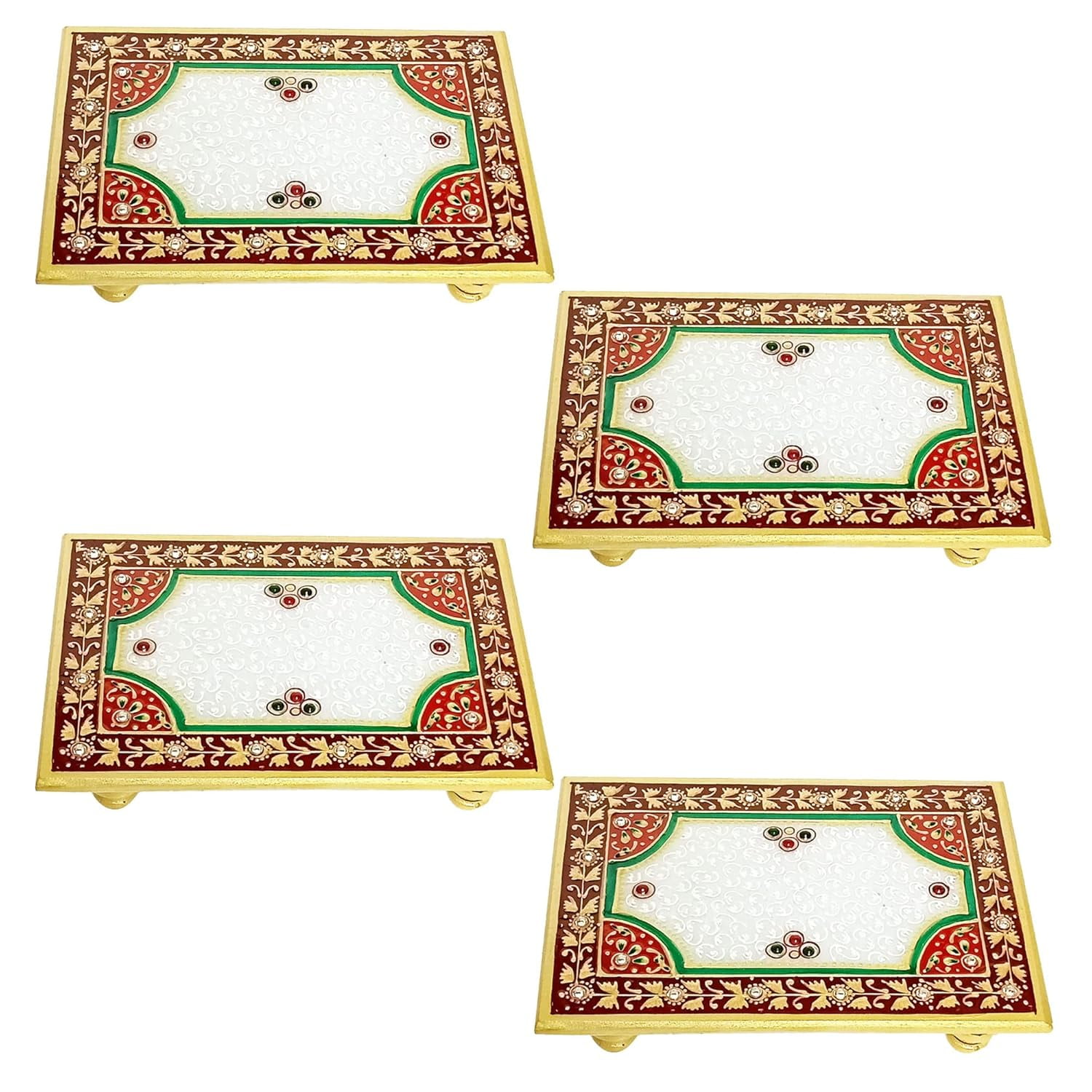 Handicraft Kingdom Chowki for Puja Idols Laddu Gopal Premium Marble ...