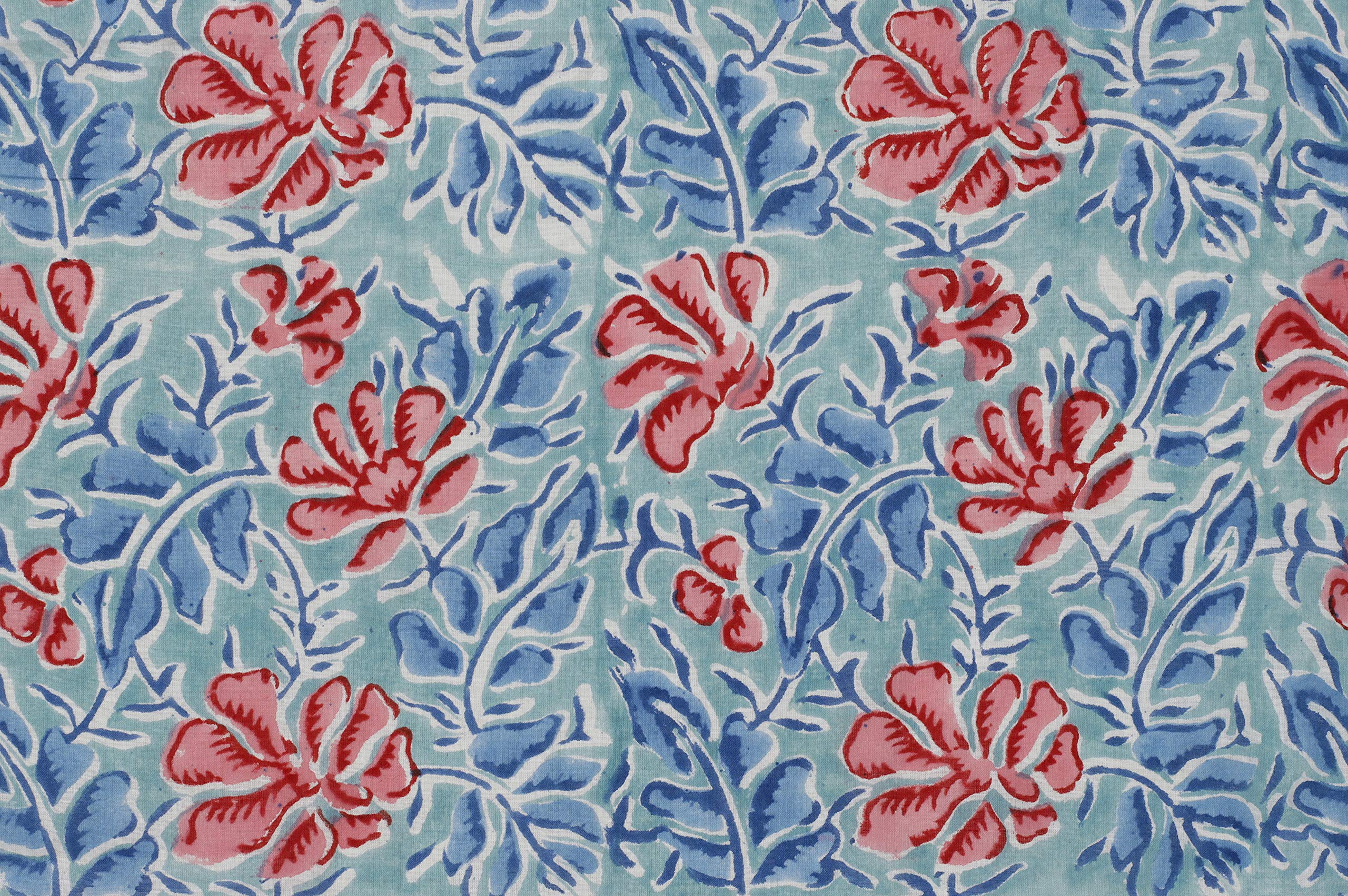 Handicraft-Palace 100% Pure Cotton Fabric Craft Sewing Floral Block ...