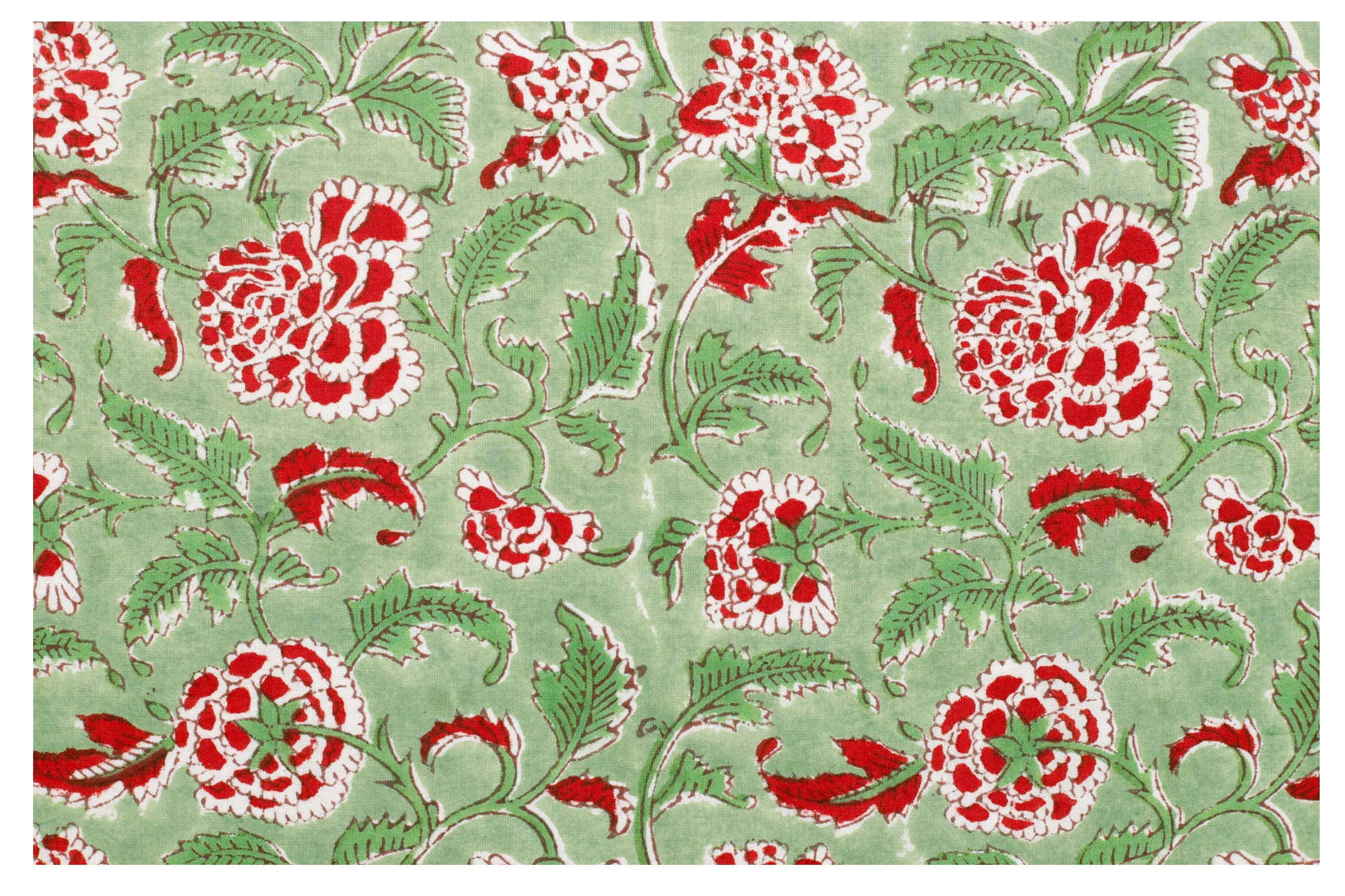 Handicraft-Palace Floral Block Printed Fabric 100% Cotton Fabric Crafts ...
