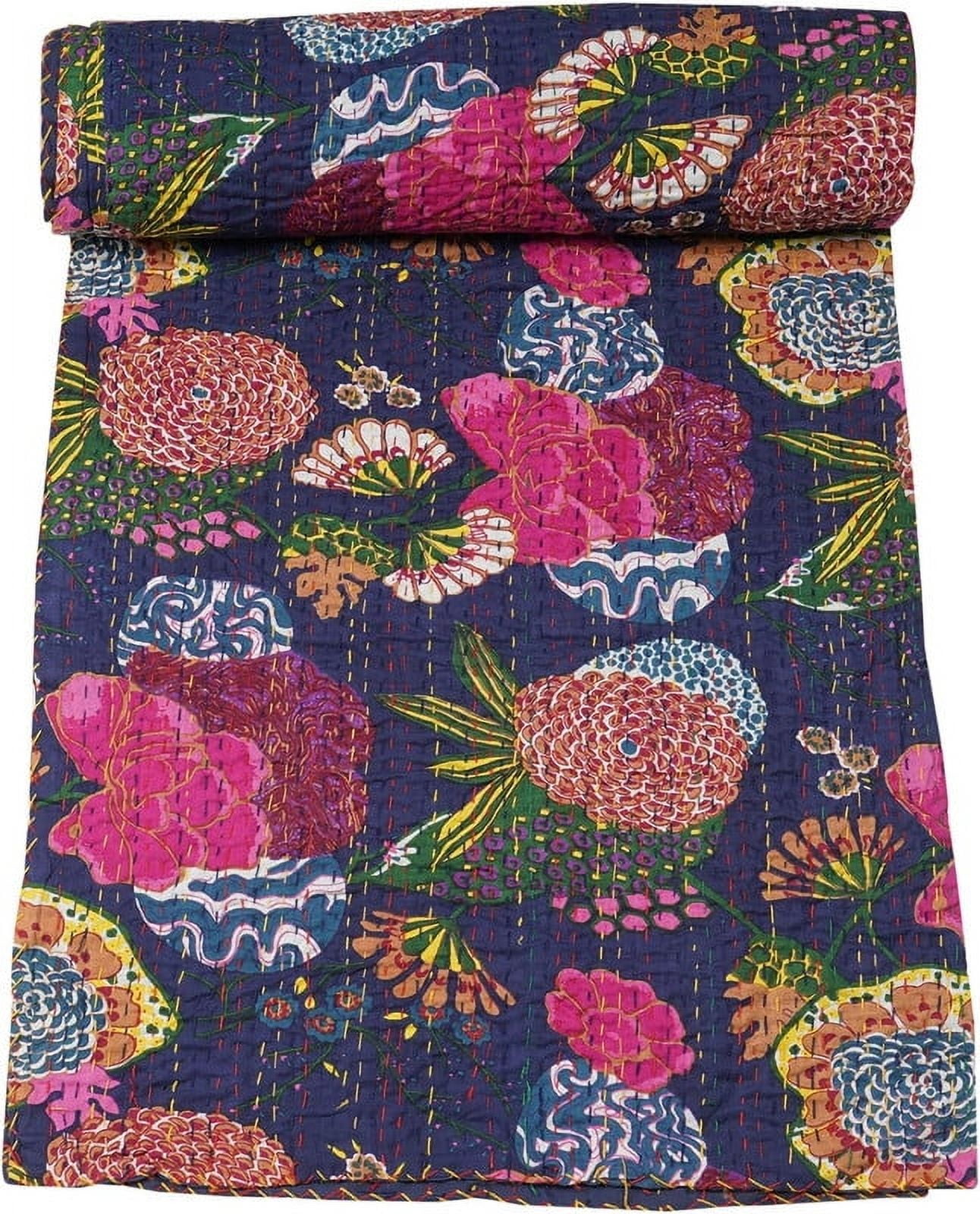 Handicraft Rajasthani Quilt Handmade Bed Cover Cotton Bedsheet Home ...