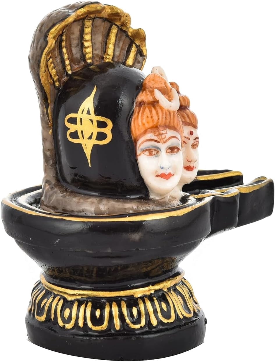 Handicraft Shivling with Vasuki Naag Statue Sculpture Showpiece for Car ...