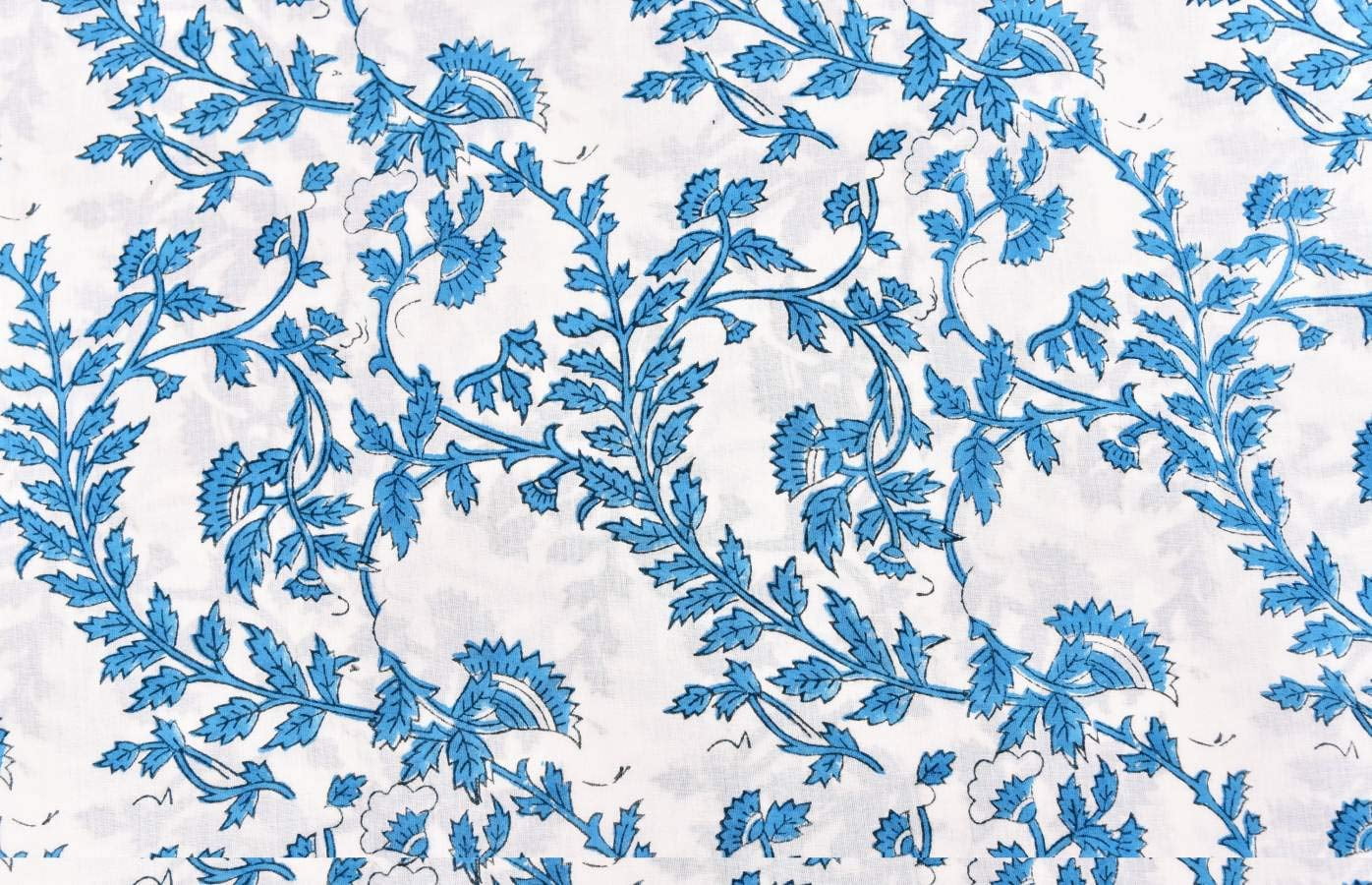 HandicraftPalace Floral Hand Block Floral Printed Running Sewing Light ...