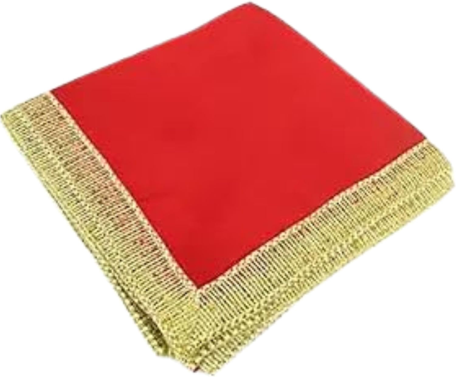 Handicrafts 1 Meter Red Silk Satin Altar Cloth Table Chowki Aasan Gift ...