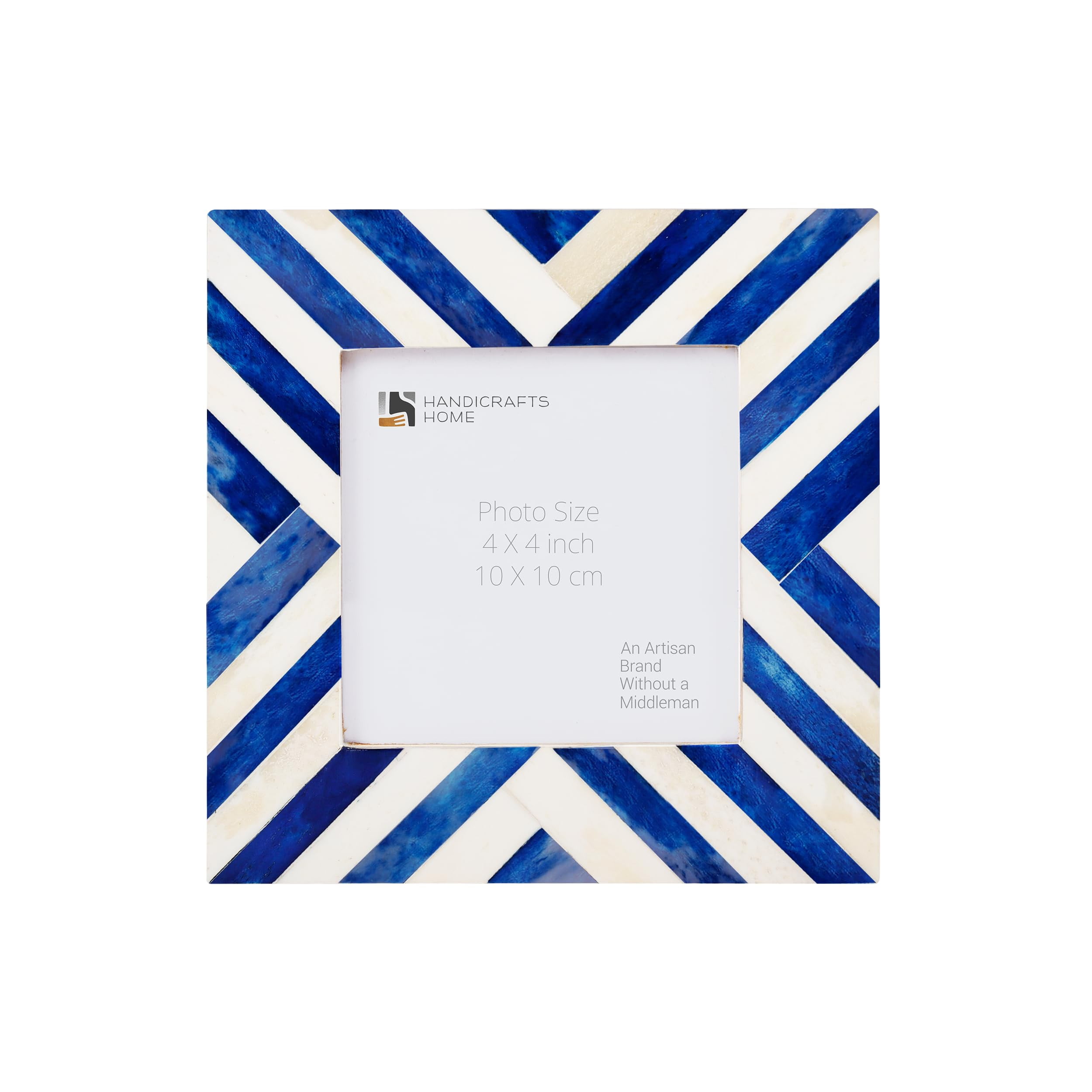 Handicrafts Home 4x4 Chevron Blue Picture Frame – Handmade Rustic ...