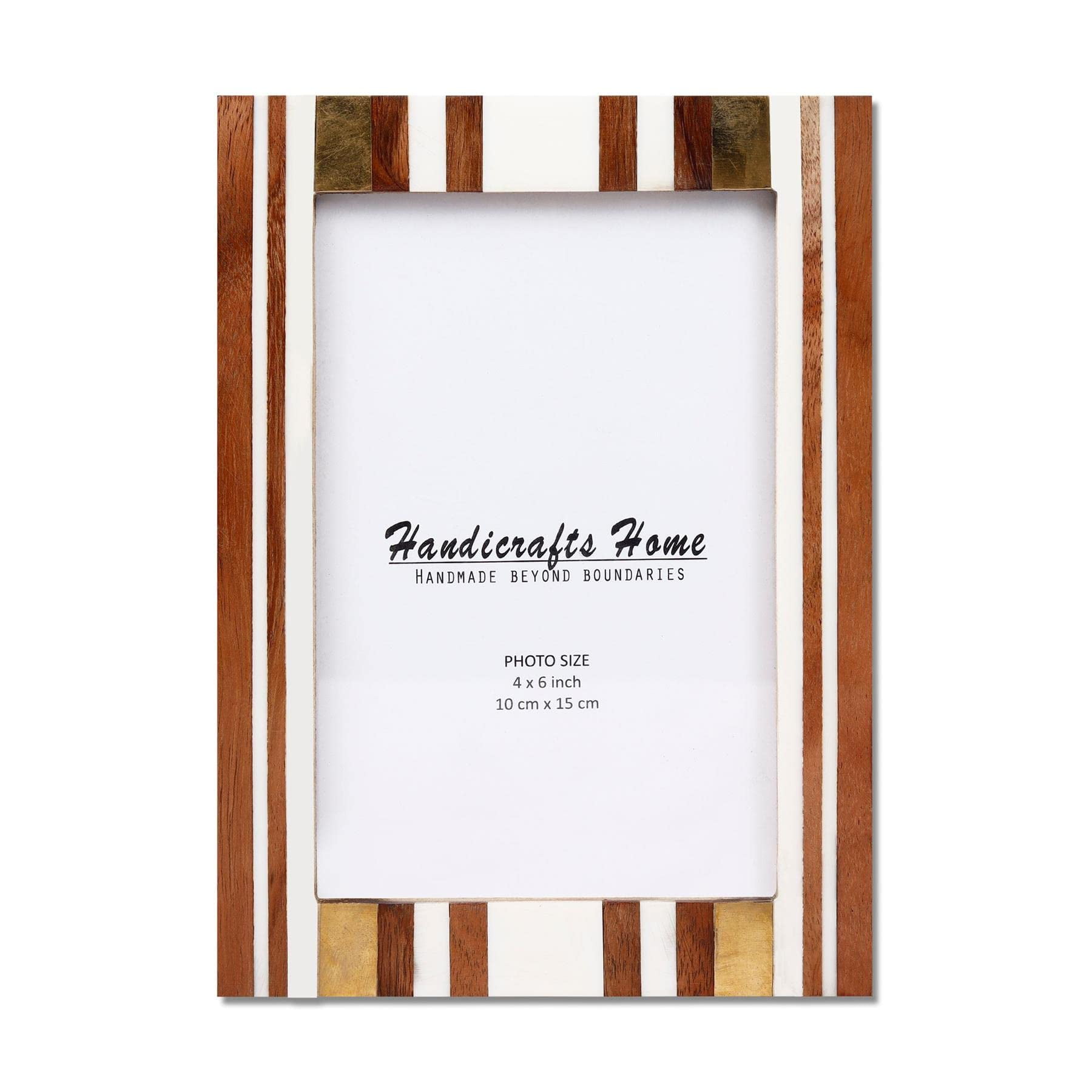 Handicrafts Home 4x6 Decorative Picture Frame Wooden Modern Wall Decor ...