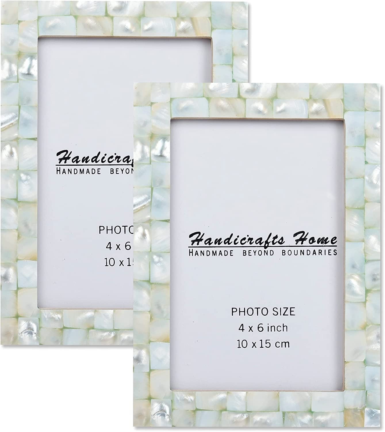 Handicrafts Home 4" X 6" Mother of Pearl Photo Frame - Handmade Gift ...