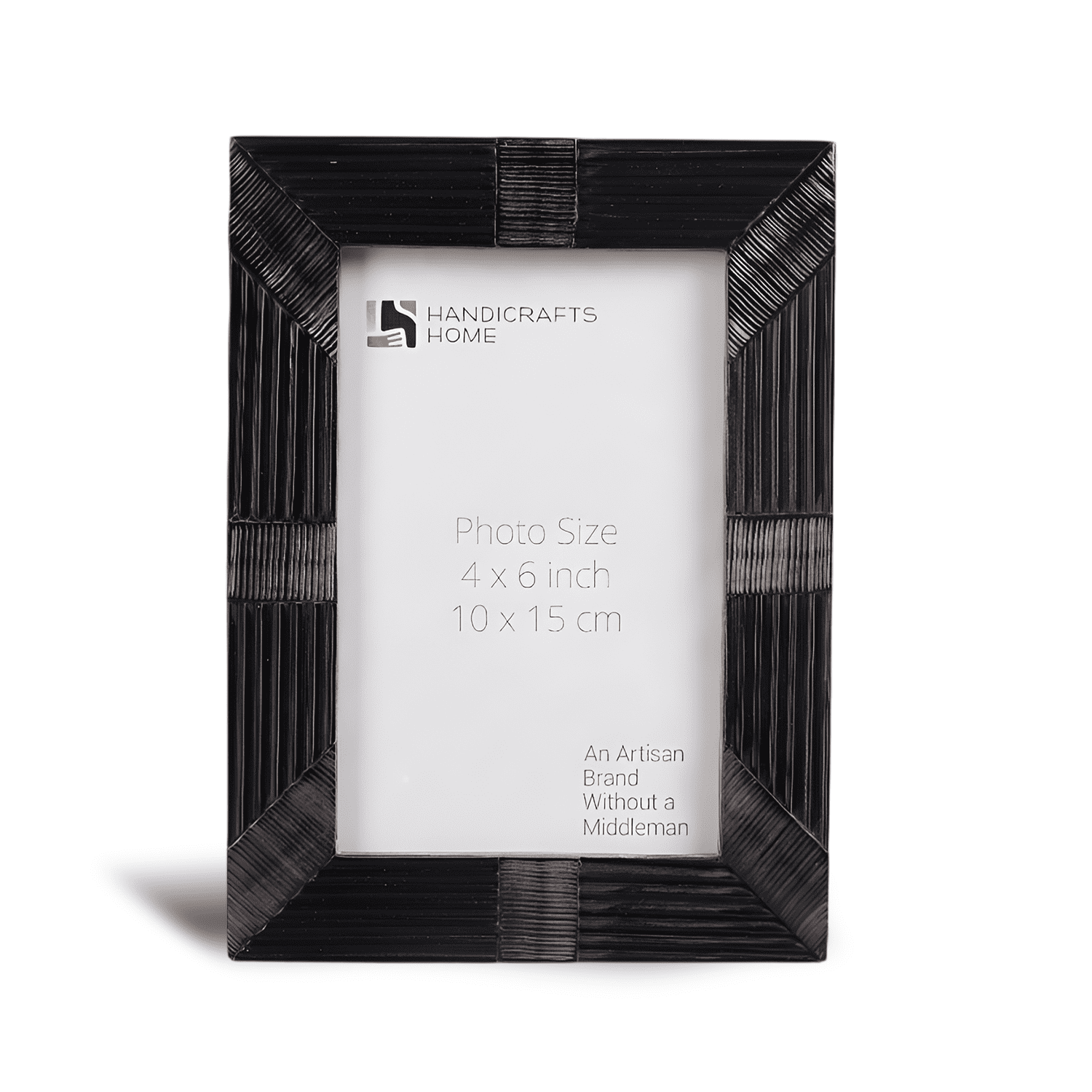 Handicrafts Home Horn Inlay Shagrin Picture Frame 4x6 – Black Engraved ...
