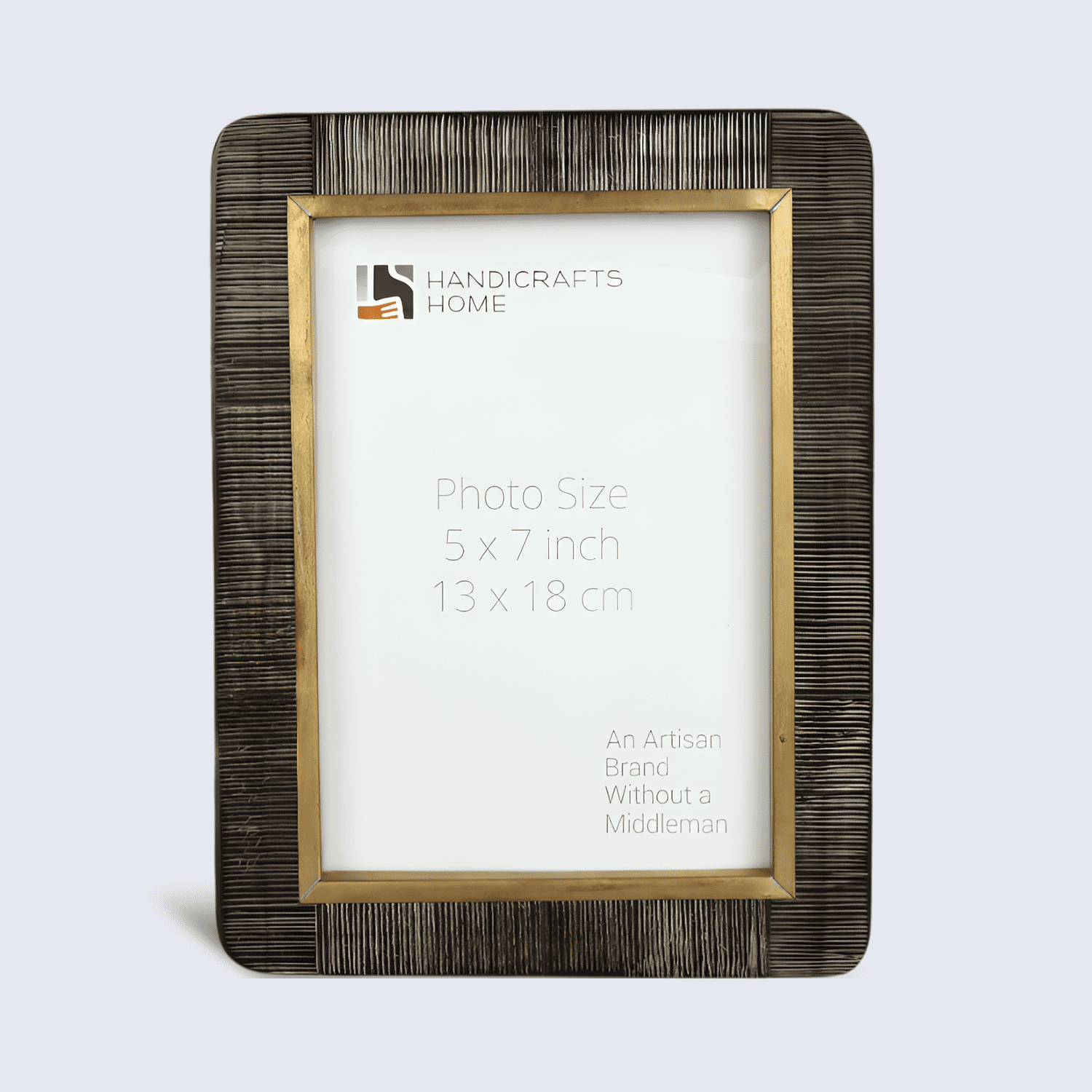 Handicrafts Home Horn Inlay Shagrin Picture Frame 5x7 – Brown Engraved ...