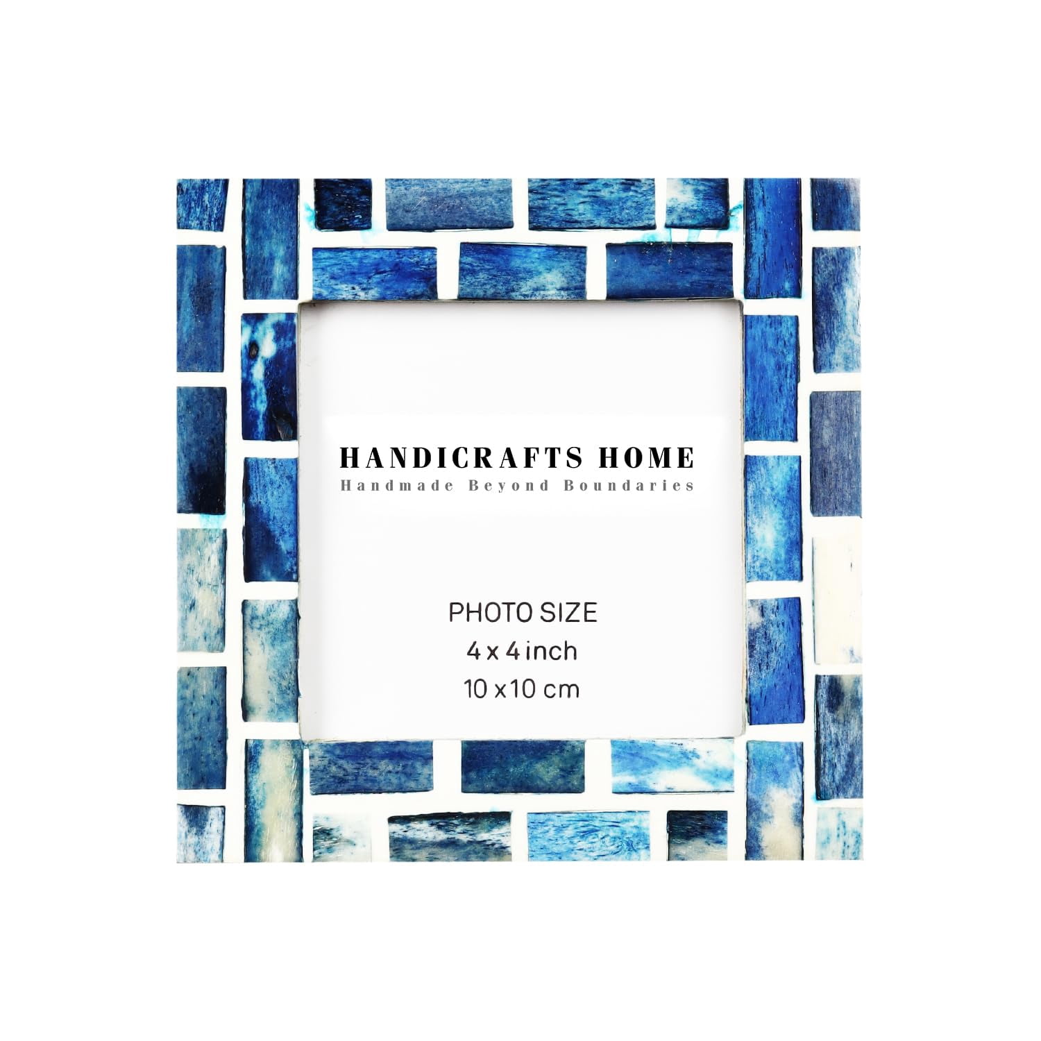 Handicrafts Home Indigo Picture Frames - Shades of Blue Bone Inlay ...