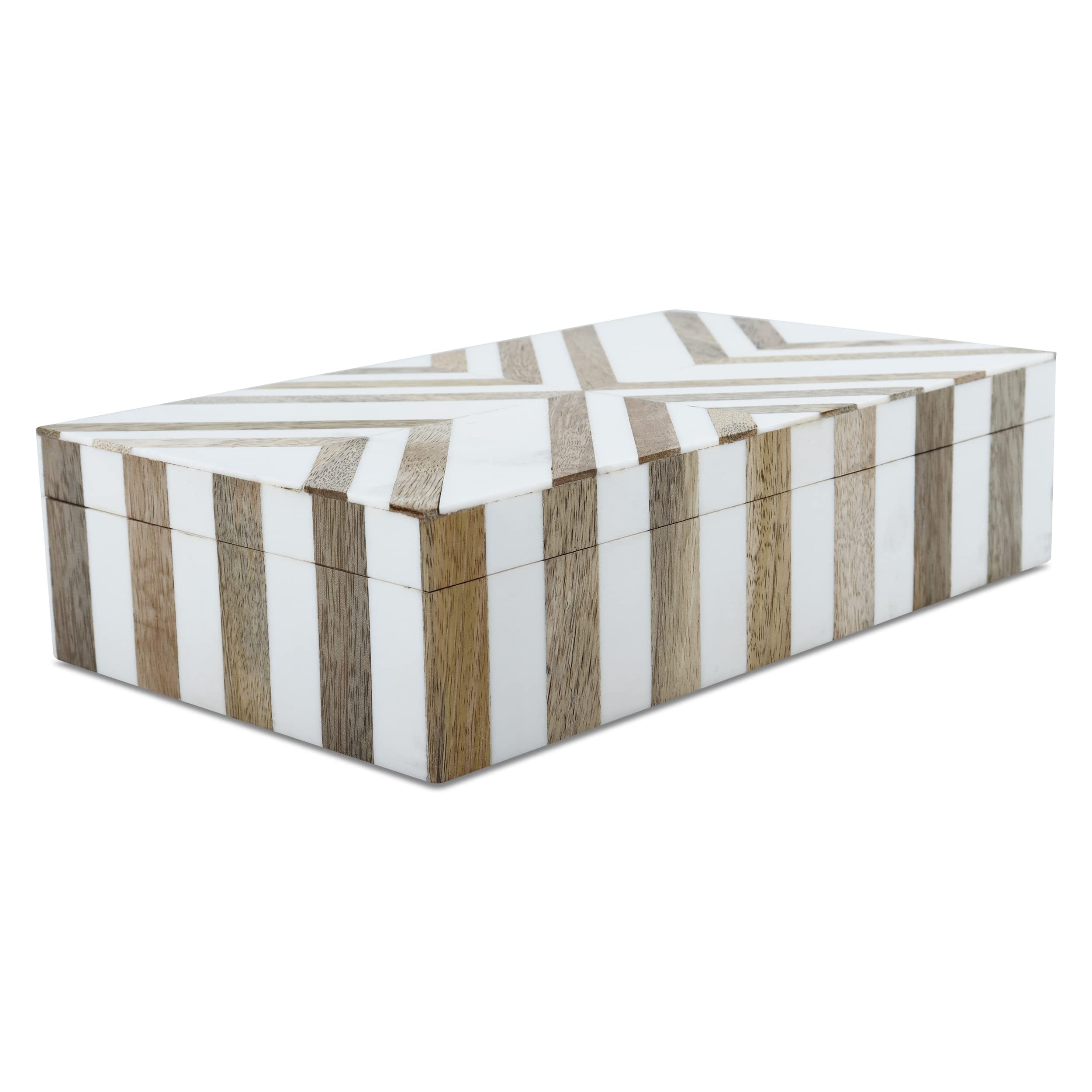 Handicrafts Home Marquet Chevron Decorative Box Shelf Decor, Dressing ...