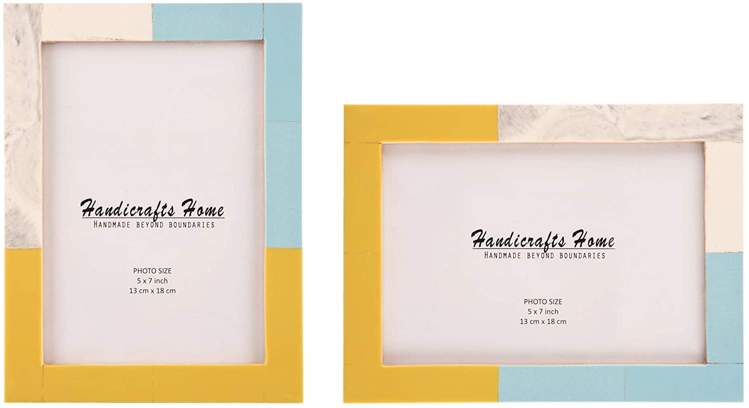 Handicrafts Home Photo Picture Frames 5x7 Mondrian Driftwood Set of 2 ...