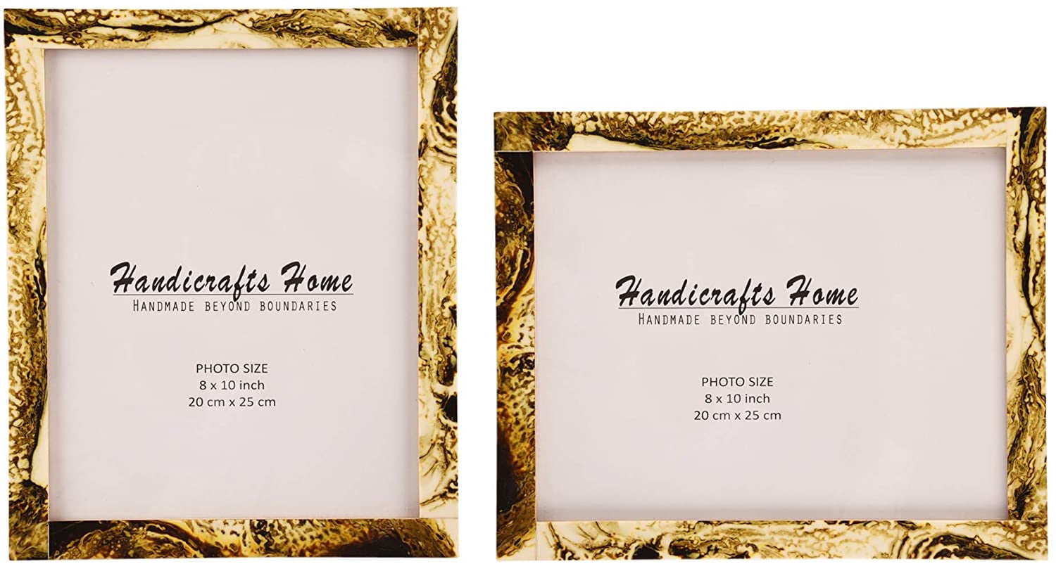 Handicrafts Home Photo Picture Frames 8" X 10" Deco Marble 2 Pack ...