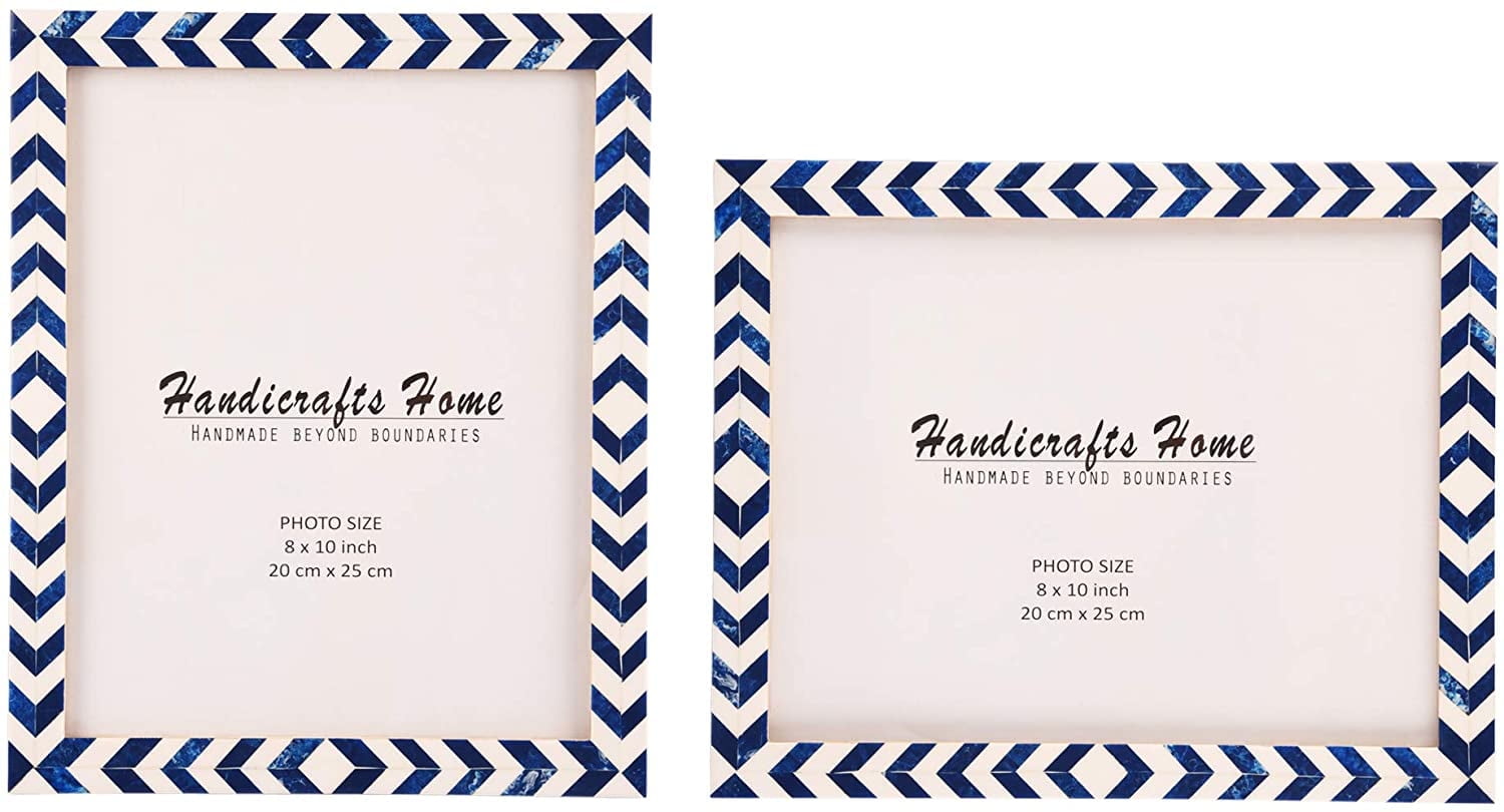 Handicrafts Home Photo Picture Frames 8x10 Lisbon Azul Set of 2 Wall ...