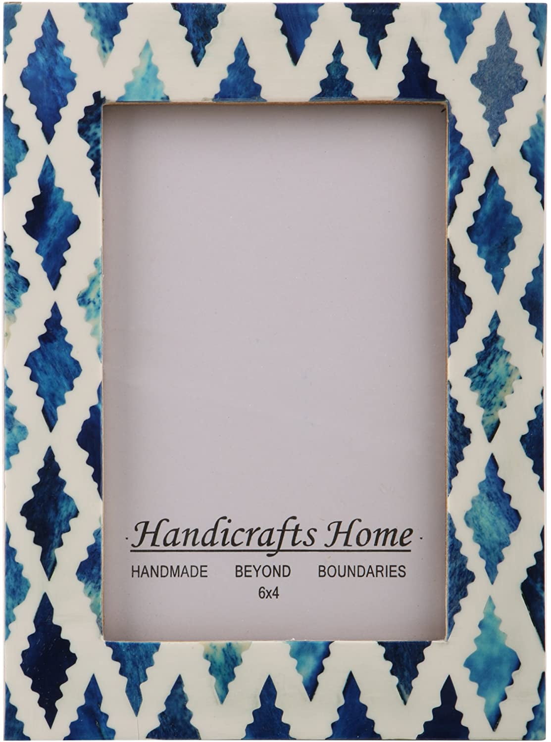 Handicrafts Home Picture Photo Frame Indigo Moorish Quatrefoil Handmade ...