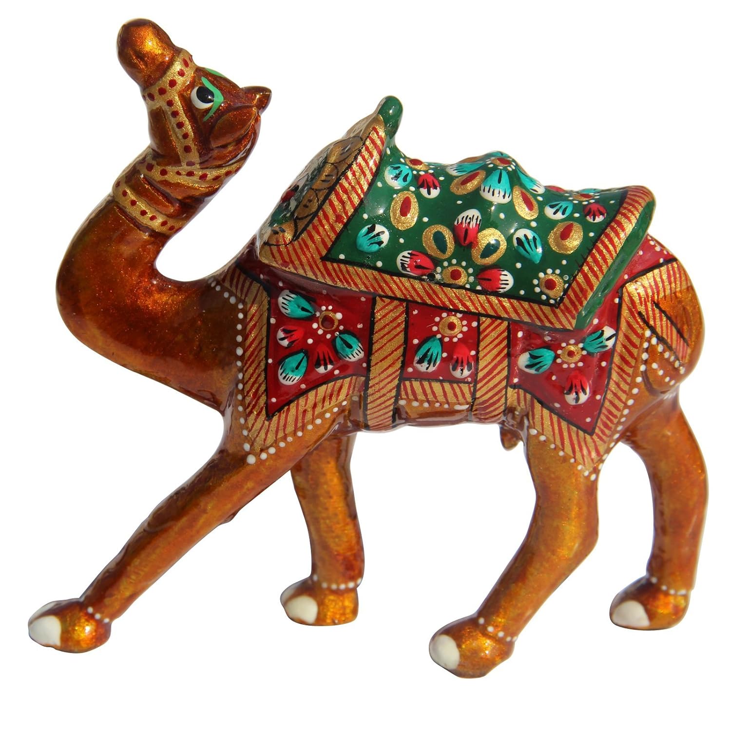 Handicrafts Paradise Rajasthani Aluminium Metal Enamelled Camel ...