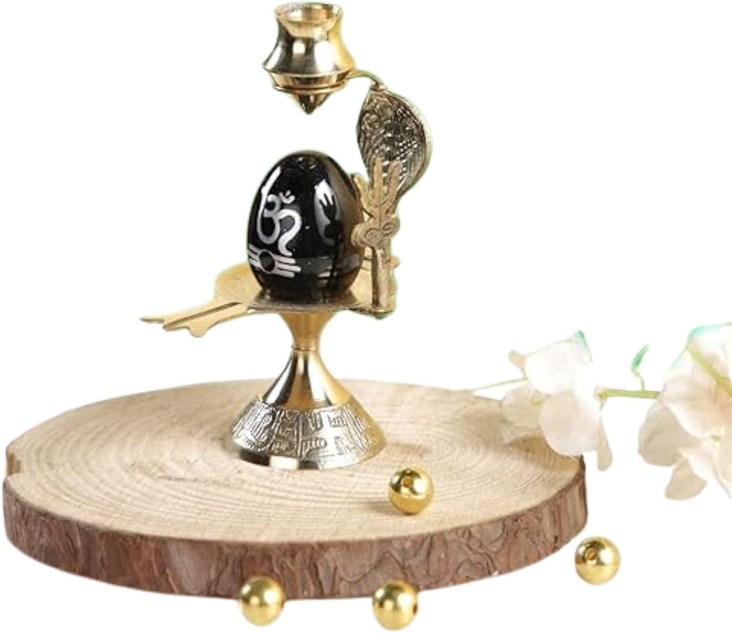 Handicrafts Shivling Idol Brass Sculpture Shivlingam with Trishul and ...