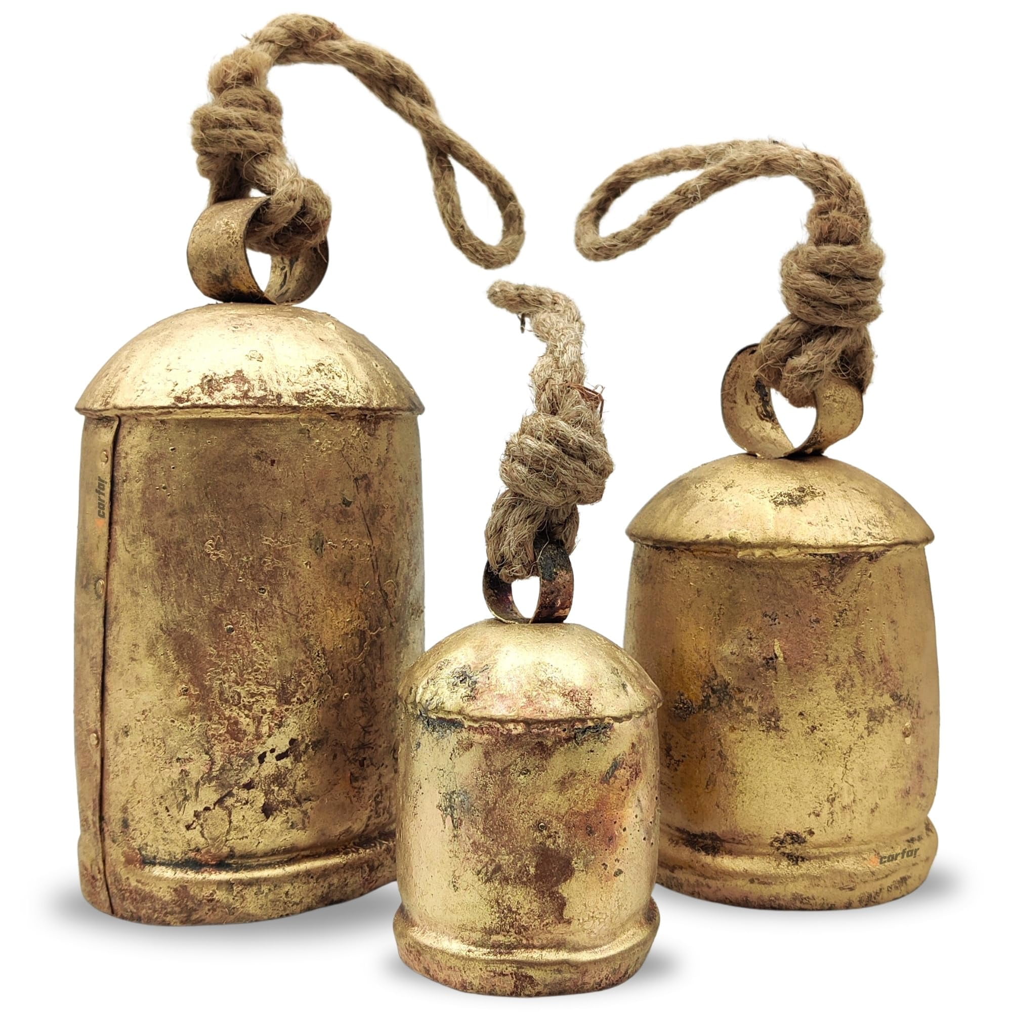 Handicrafts Vintage Rustic Metal Harmony Cow Bells Set of 3 Huge Rustic ...