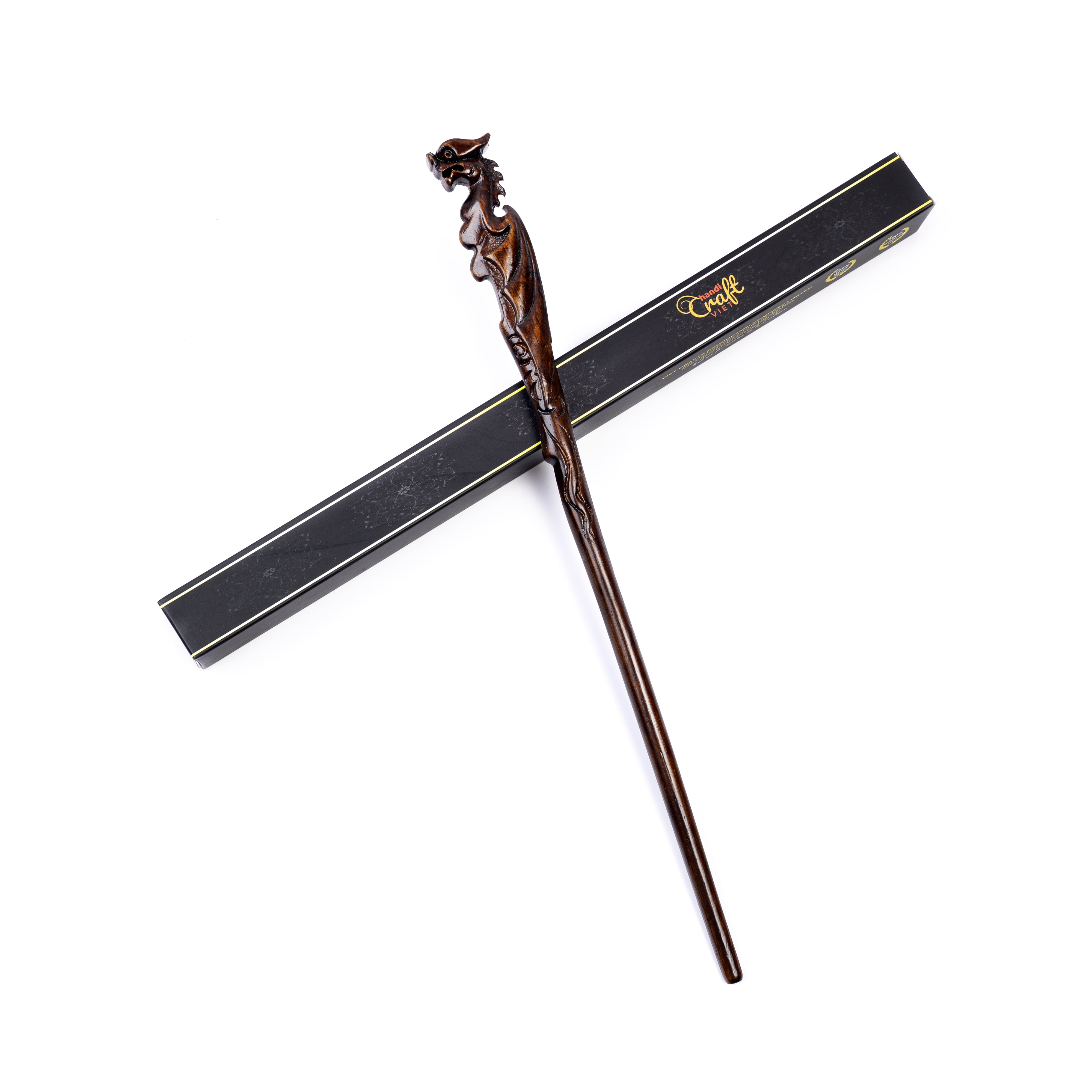 Handicraftviet - Hand Carved Dragon Magic Wand Wooden Wands for ...