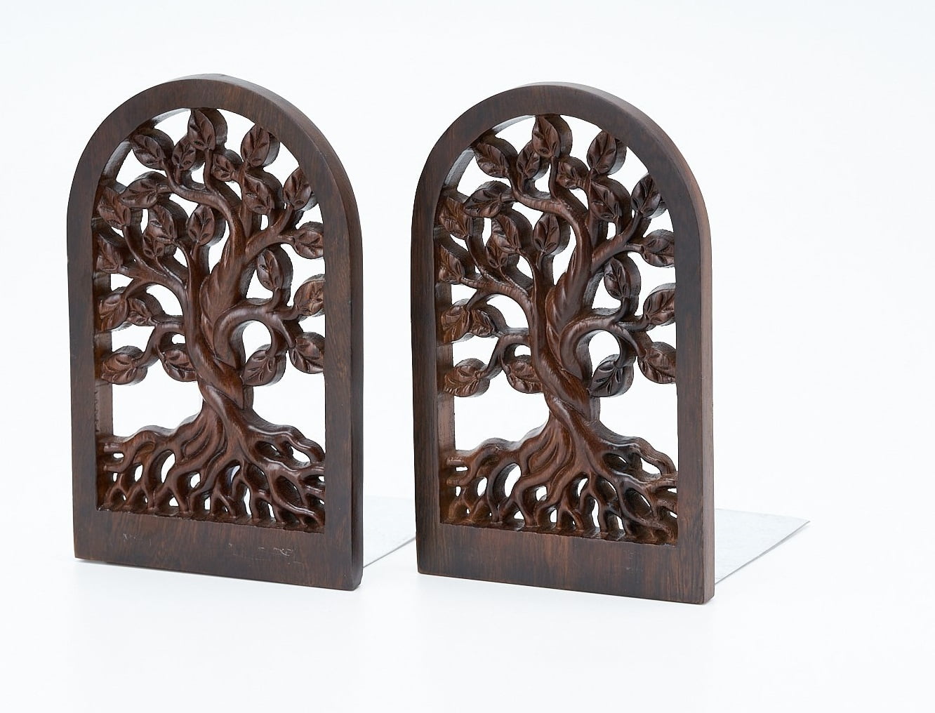 Handicraftviet - Hand Carved Tree of Life Bookends for Decorative ...