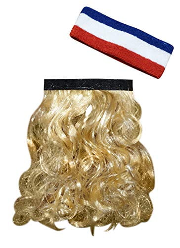 HandinHand Creations The Blonde Magic Mullet Wig with USA Headband ...