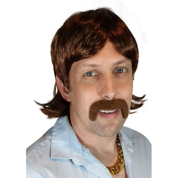 HandinHandCreations 70's Hippie Wig | Mustache Included | 60s Disco ...