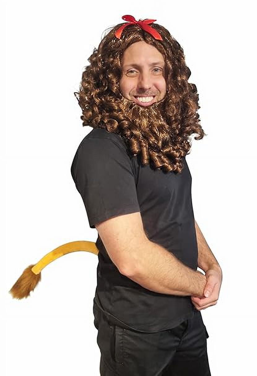 HandinHandCreations Lion Wig Cowardly Costume - Full Lion Mane with ...