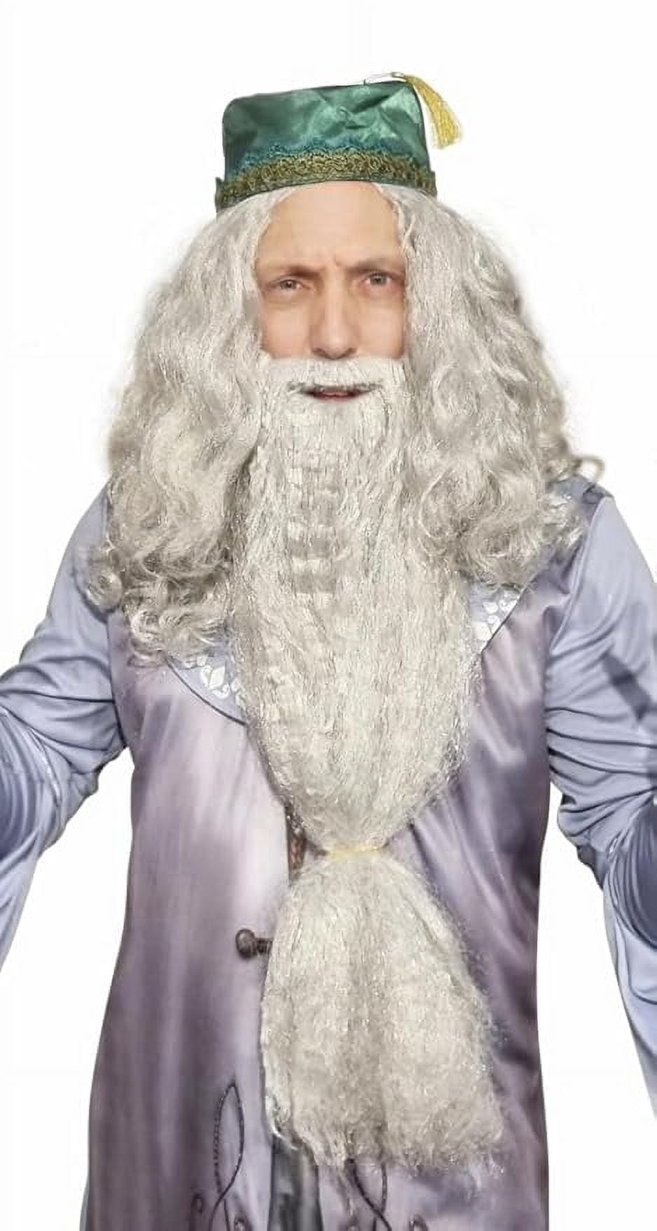 HandinHandCreations Wizard Wig and Long Beard with Wizard Sorcerer Hat ...