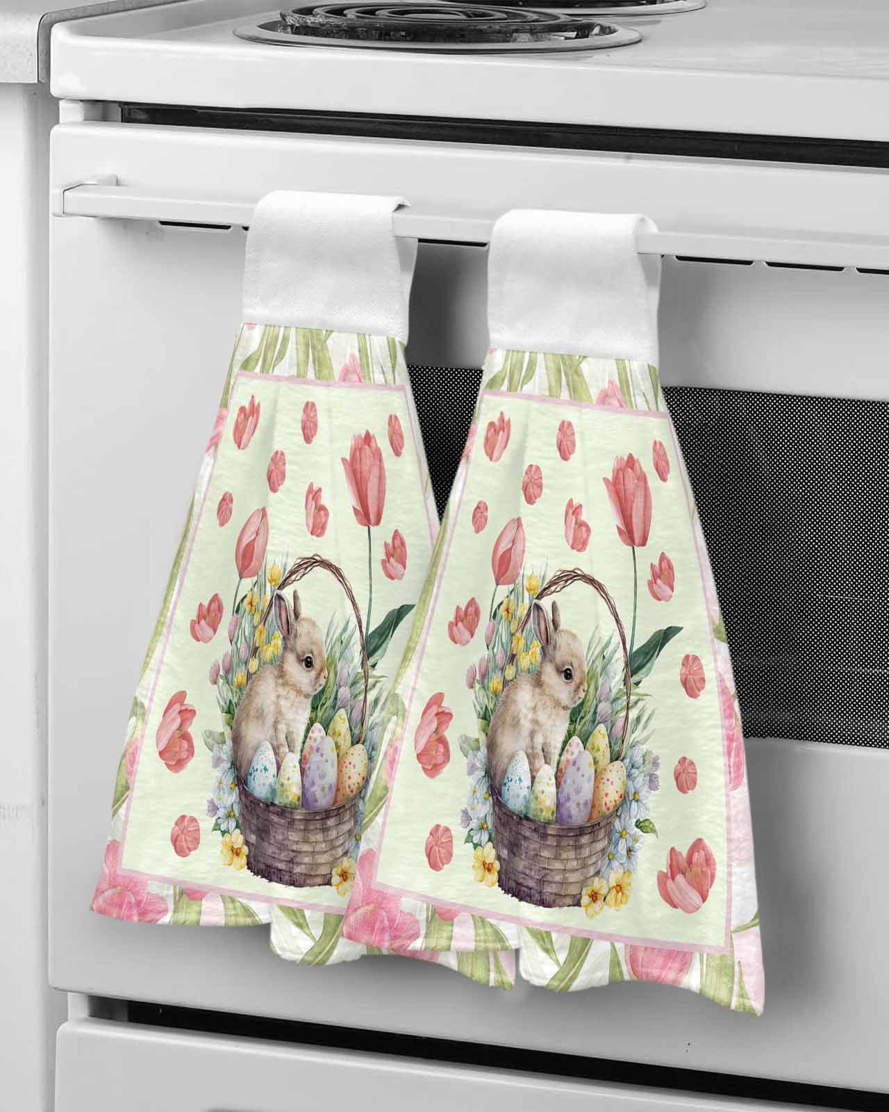 Handkerchief Kids Soft Microfiber Towels Hanging Absorbent Kitchen ...