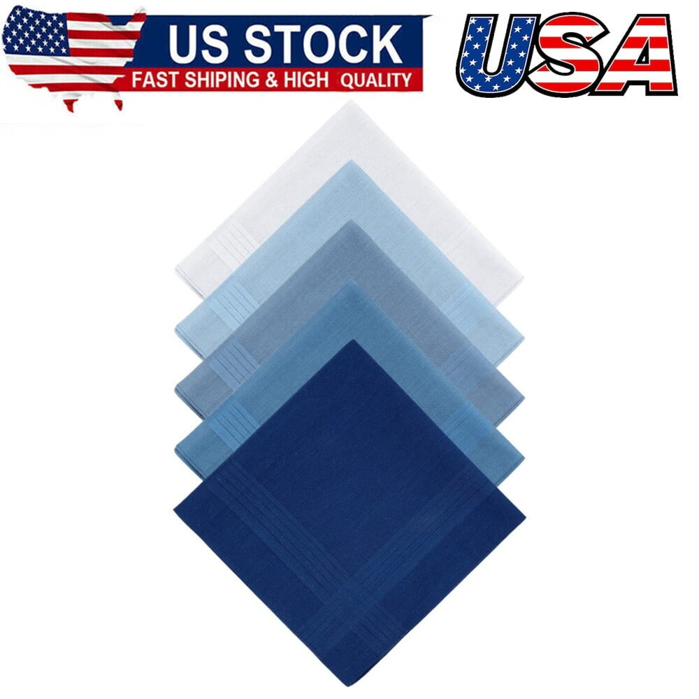 Handkerchiefs for Men,100% Pure Cotton Handkerchiefs w/ Stiching ...