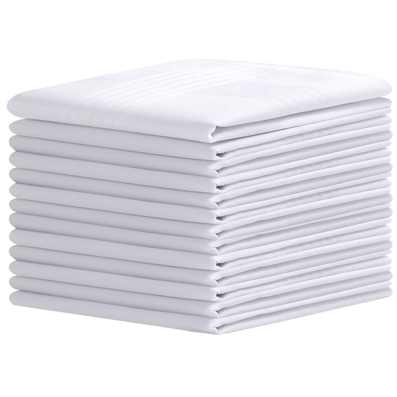 Handkerchiefs for Men,100% Soft Cotton Hankerchief Machine Wash White ...