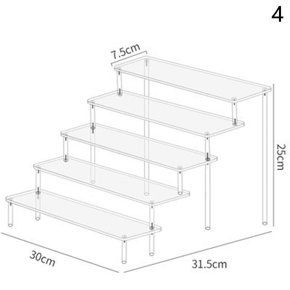 Handle Acrylic Home Storage Display Shelf Transparent Display Stand ...