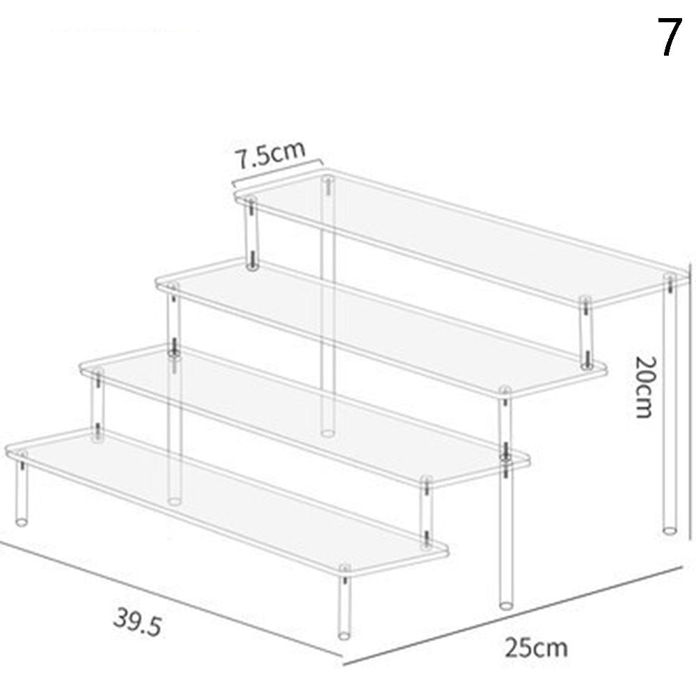 Handle Acrylic Home Storage Display Shelf Transparent Display Stand ...