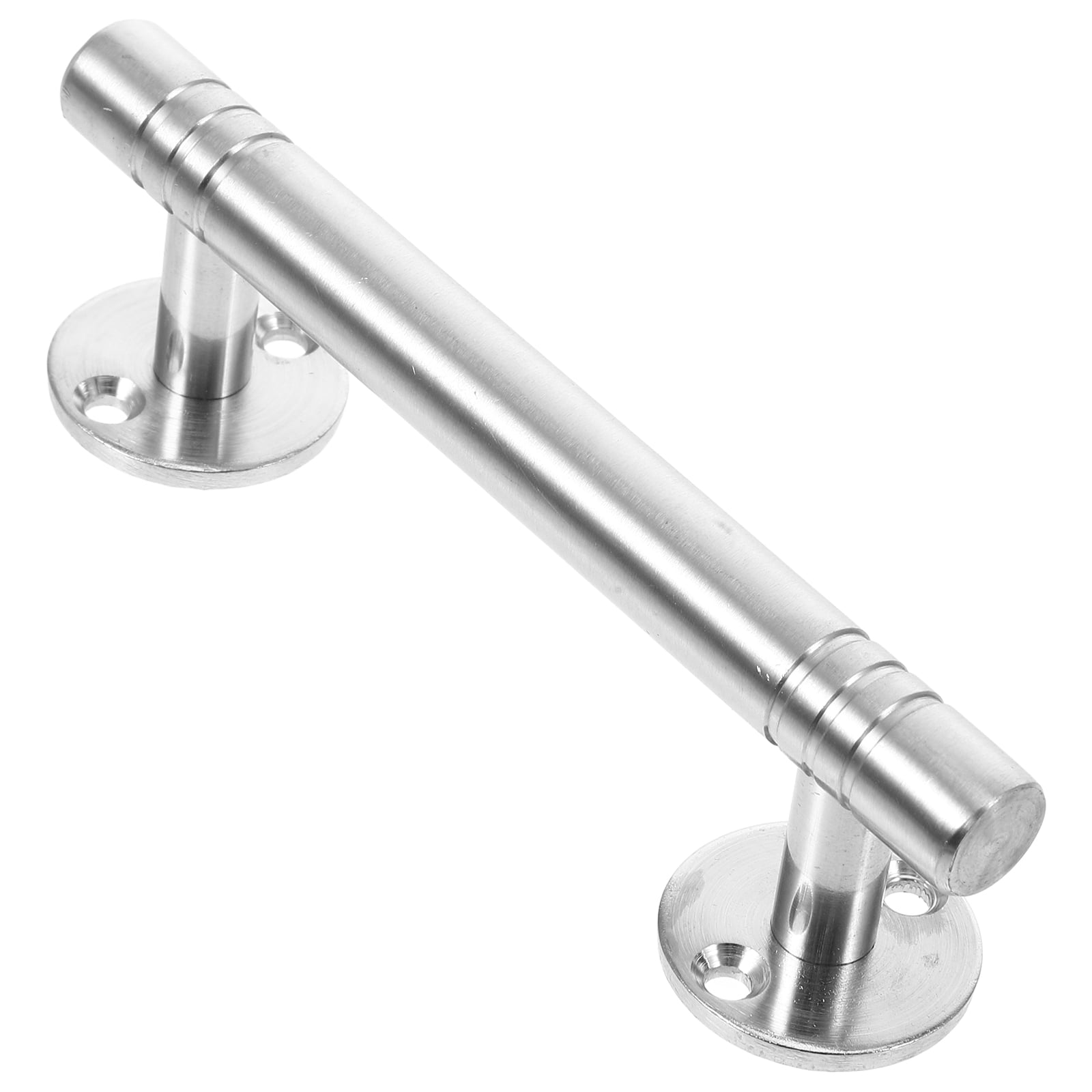 Handle Black Curtain Rod Heavy Duty Screwless -long Single-rod Silver ...