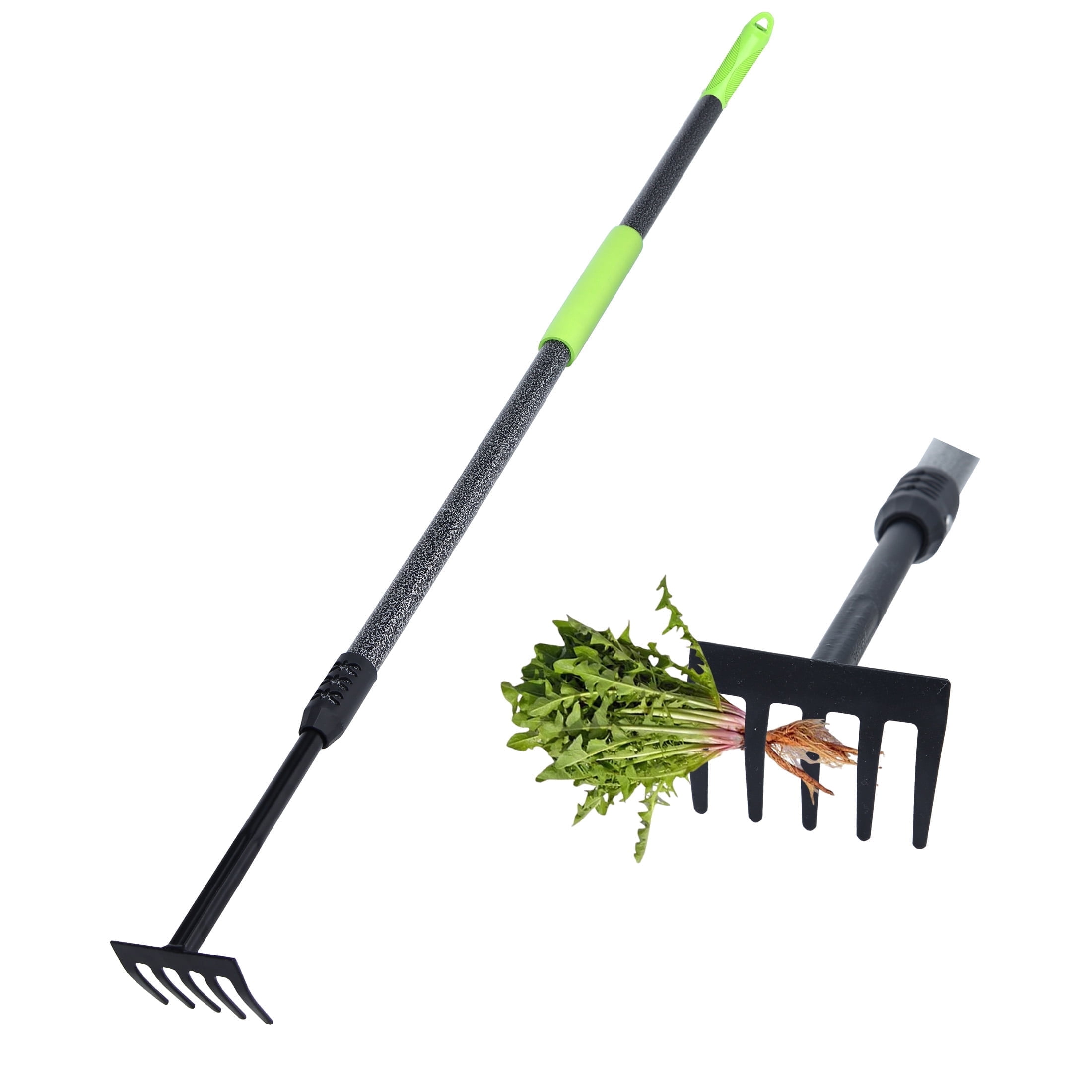 Yartting Garden Hand Rake, Small Hand Cultivator with Adjustable Handle ...