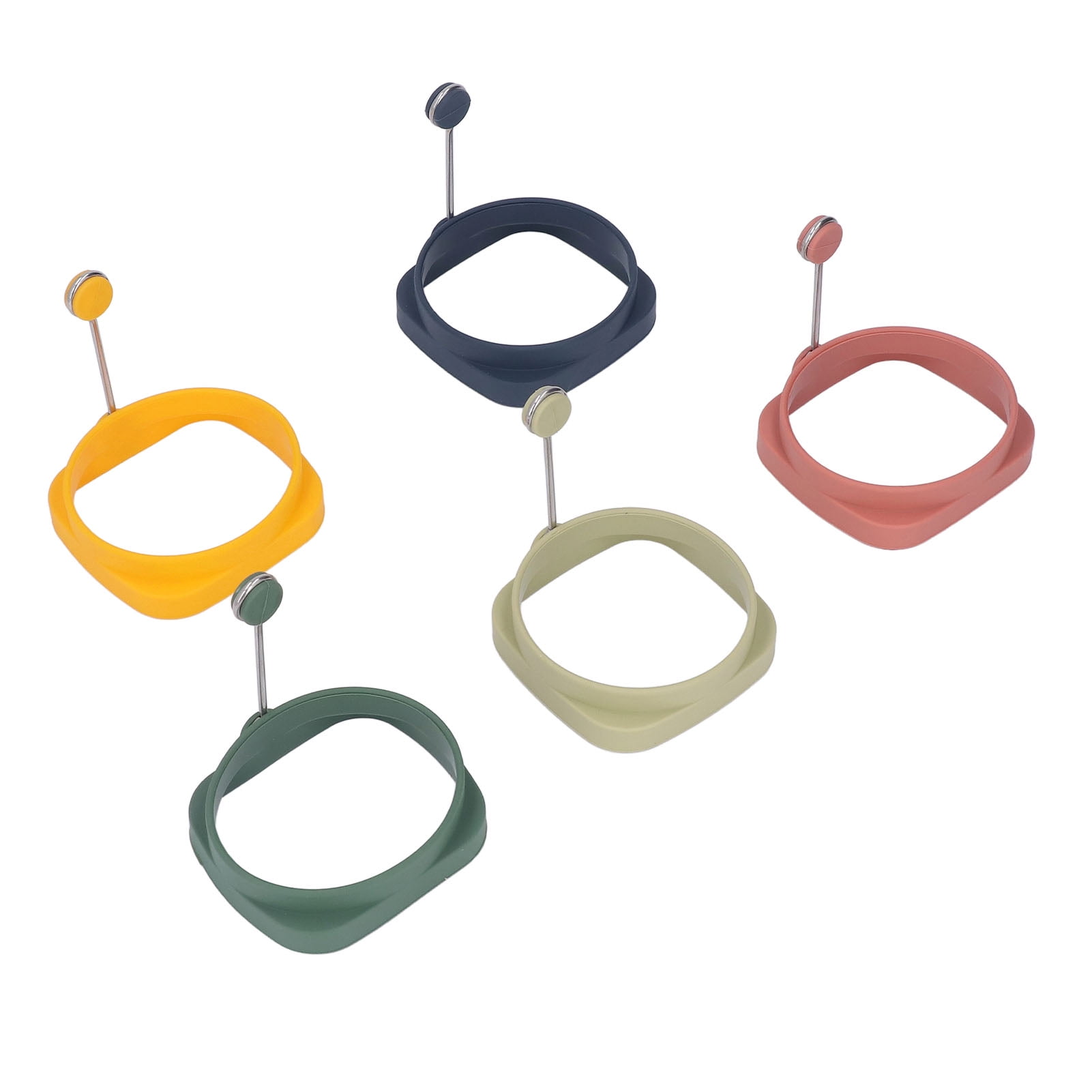 Handle Egg Frying Rings, 5 PCS Handle Omelet Rings Silicone for Home ...