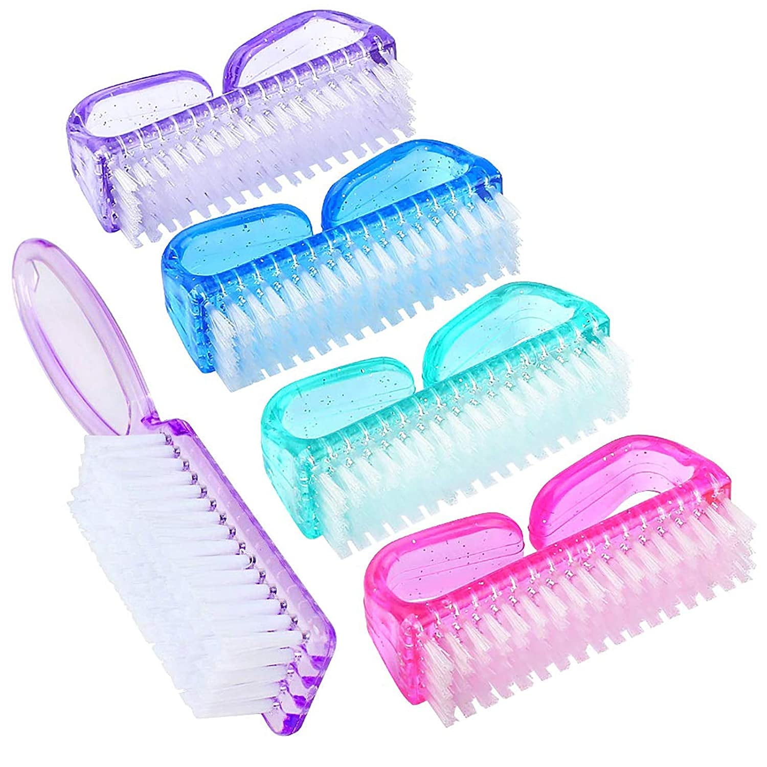 Handle Grip Nail Brush, 5Pieces Fingernail Scrub Cleaning Brushes Kit ...