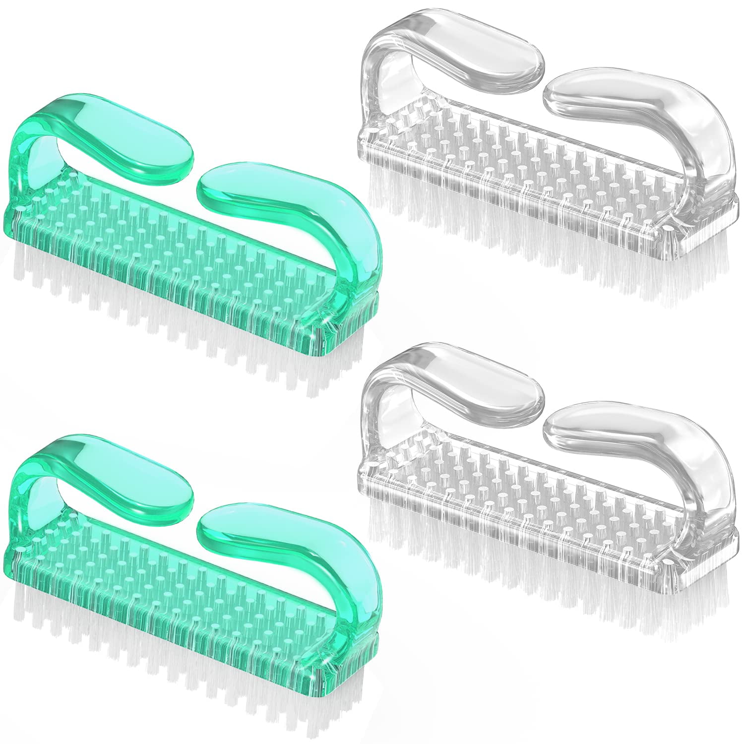 Handle Grip Nail Brush, Hand Fingernail Brush Cleaner Scrubbing Kit ...