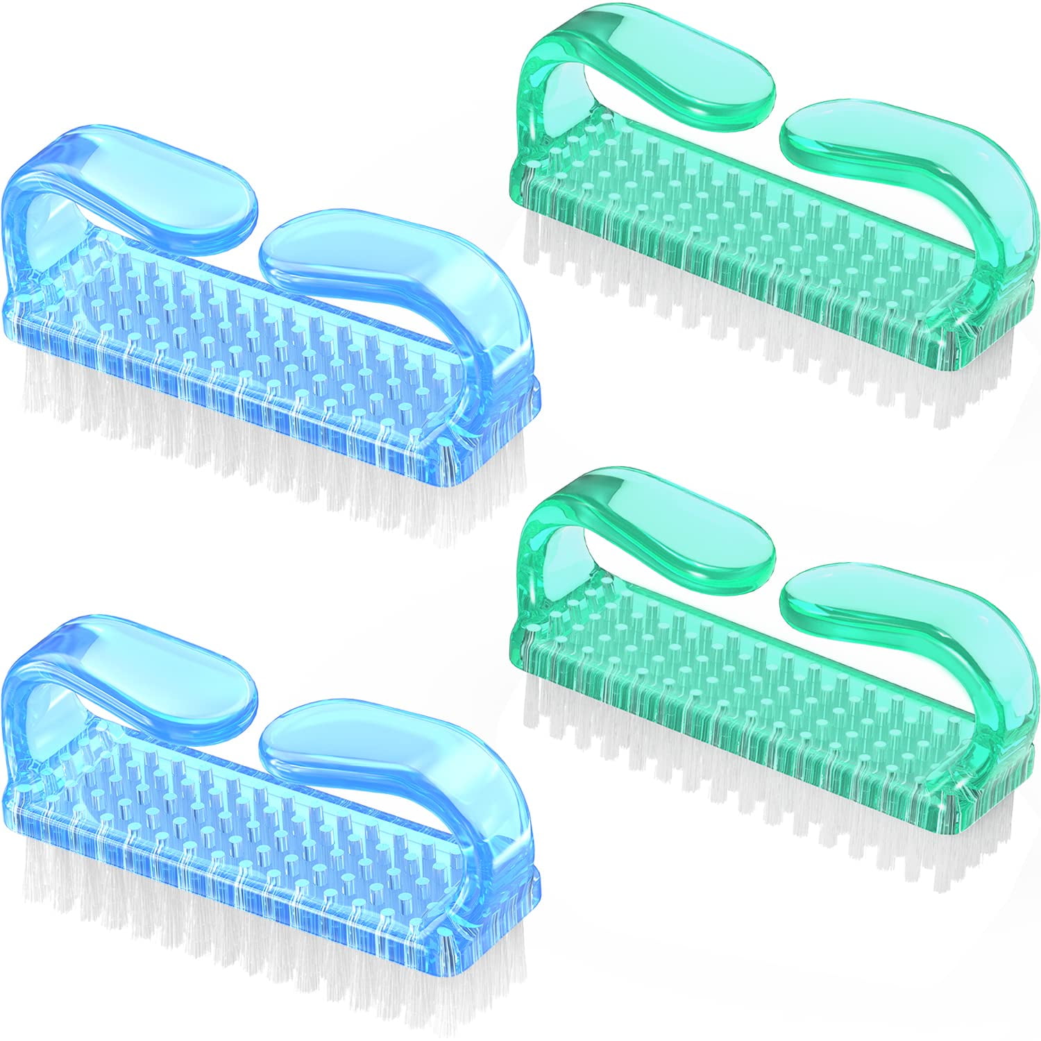 Handle Grip Nail Brush, Hand Fingernail Brush Cleaner Scrubbing Kit ...