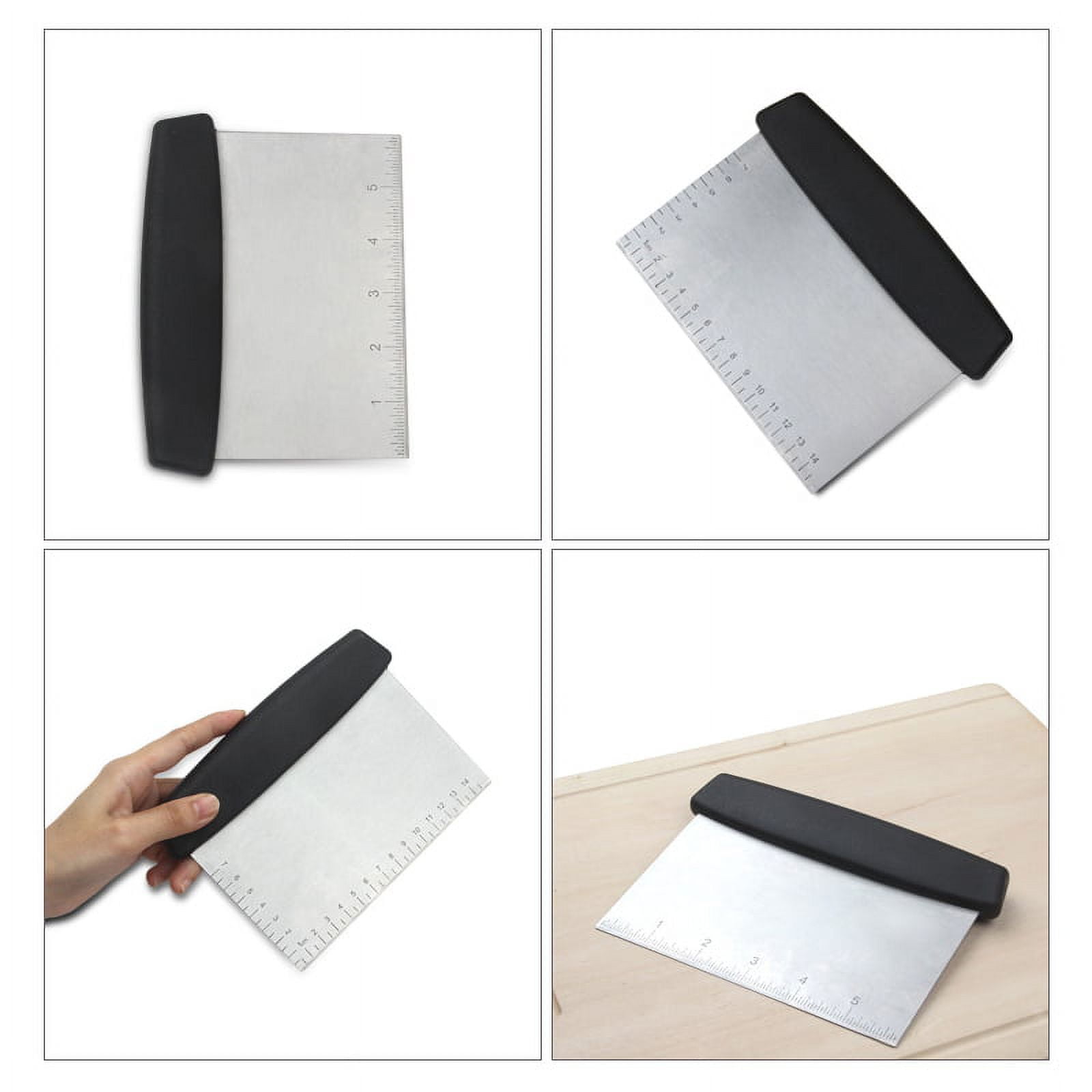 Handle Grips Stainless Steel Scraper and Chopper, Pastry Scraper, Dough ...