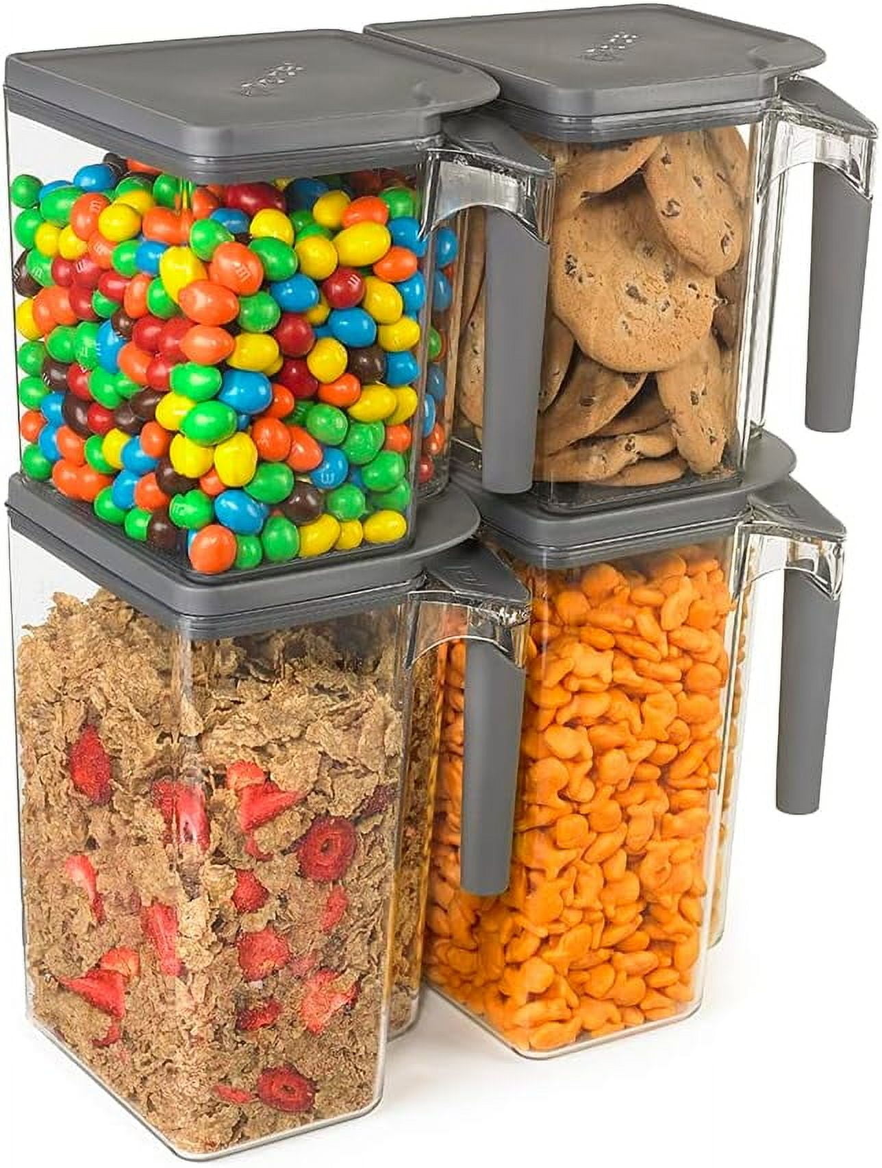 Handle-It Canister, BPA-Free Plastic, Stackable Storage Canister, Air ...