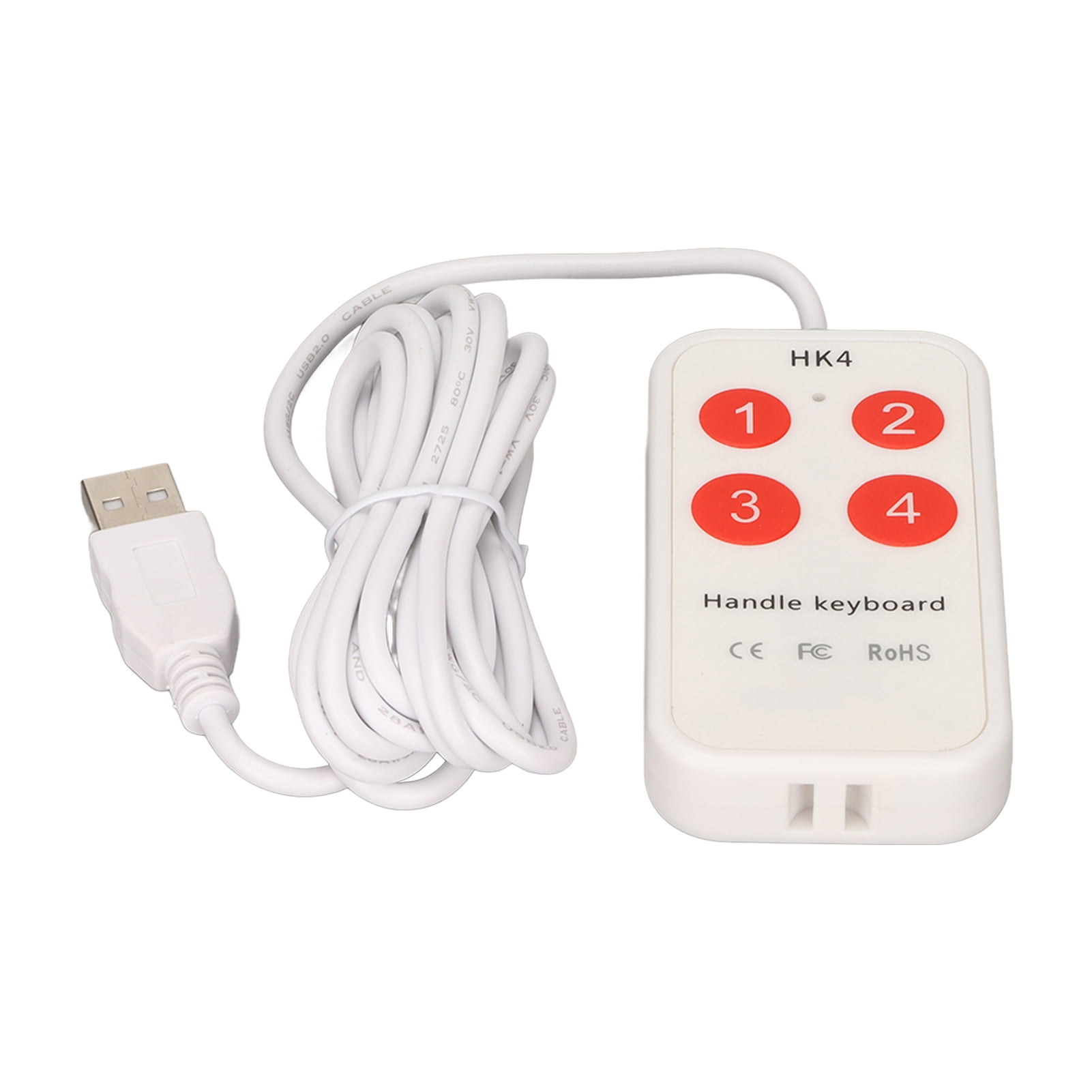 Handle Keyboard 4 Keys Programmable Custom USB Pocket Keyboard General Mini Button Keypad for ...