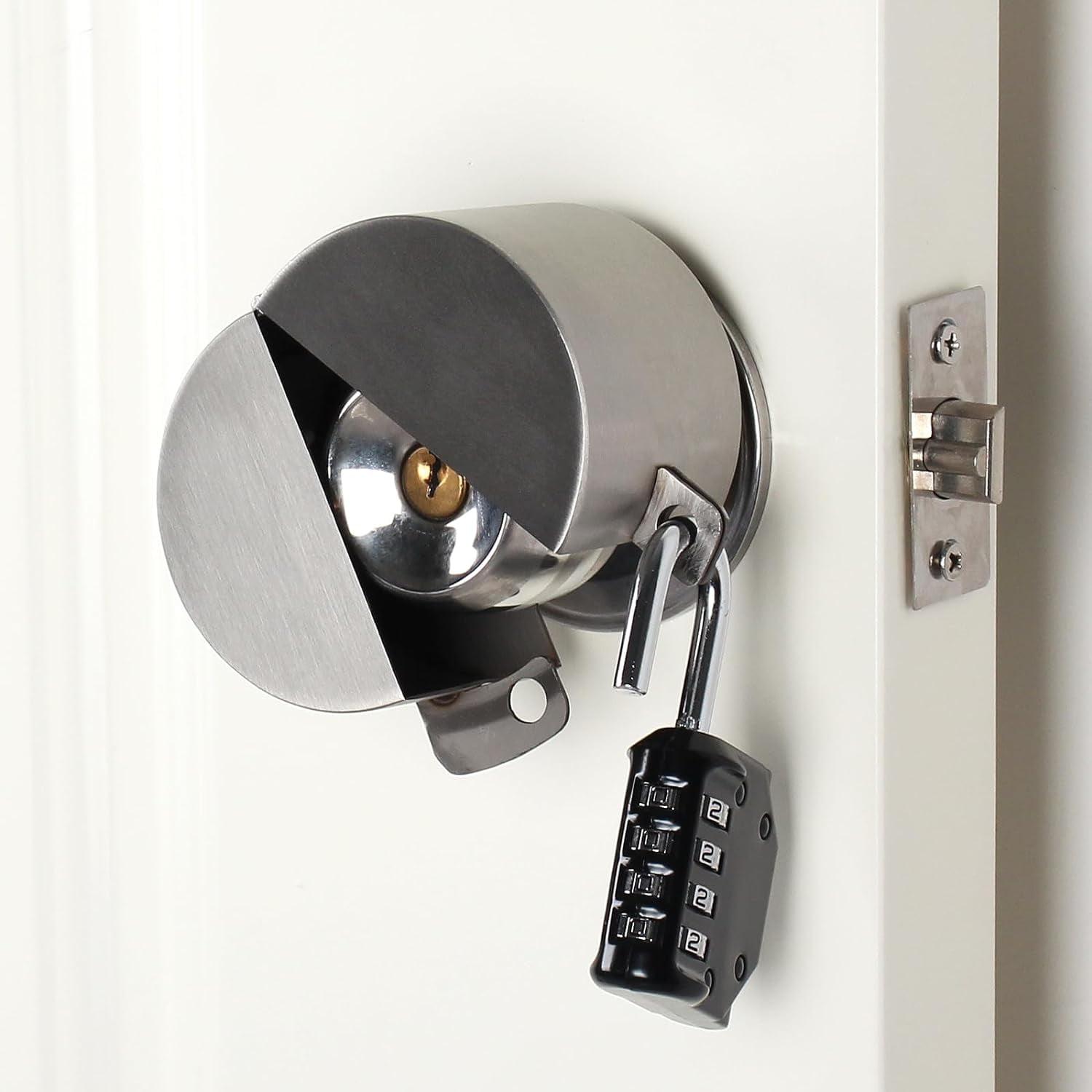 Handle Lock Device - Prevents Turning of Door Knob and Access to ...