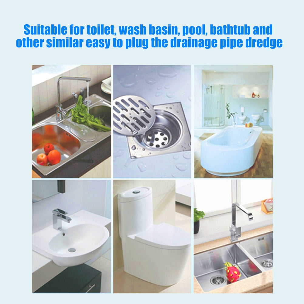 Handle Powerful Suction Plunger Toilet Cleaner Drain With Two Suckers ...