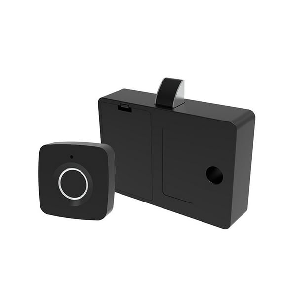 Handle-Style Fingerprint Cabinet Lock, Smart Biometric, Matte Black ...