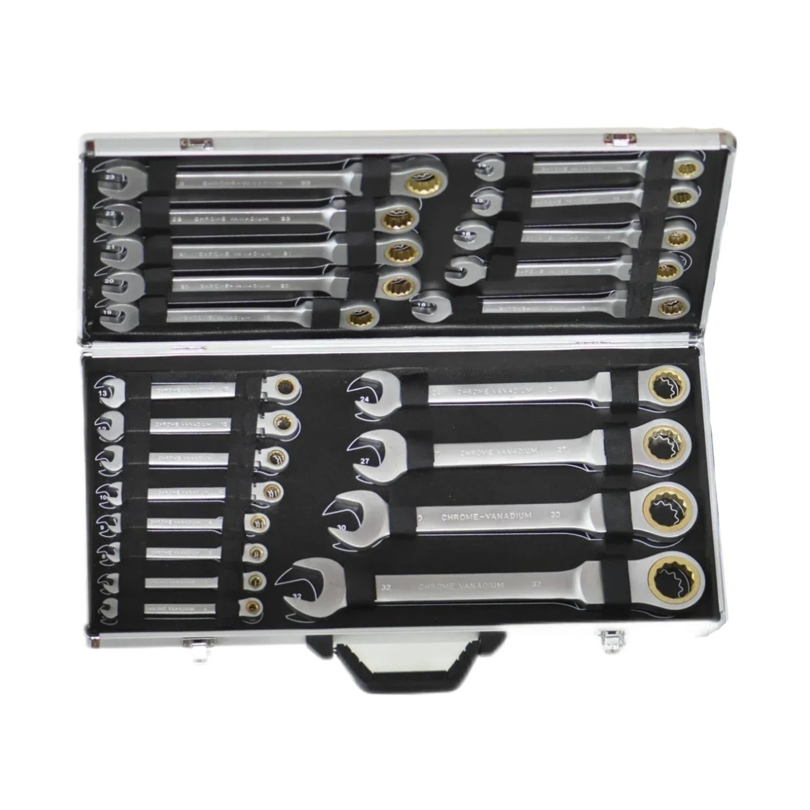 Handle Tool Chrome Vanadium Gear Gold Ratchet Adjustable Wrench Wrench ...