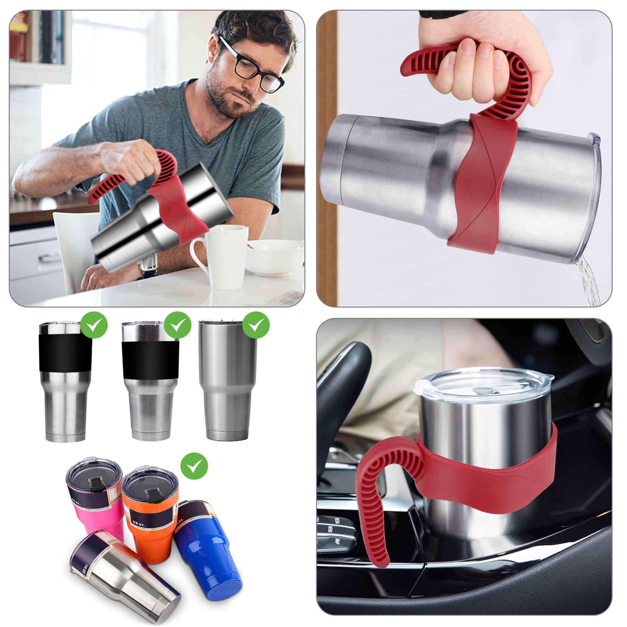 Handle for 30OZ Tumbler,Yeti Rambler Anti Slip Travel Mug Grip Cup ...